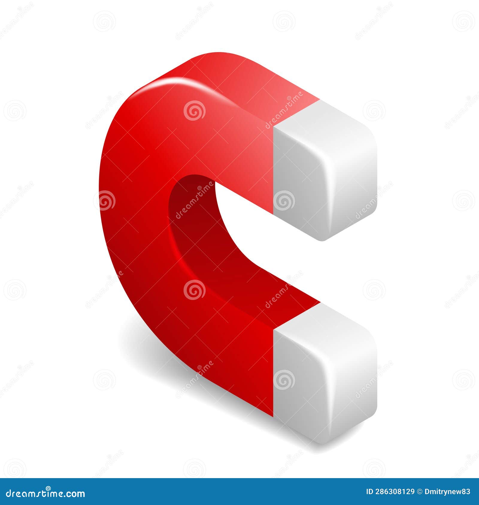 Magnet Tool in Isometric and 3D Decoration Stock Illustration ...