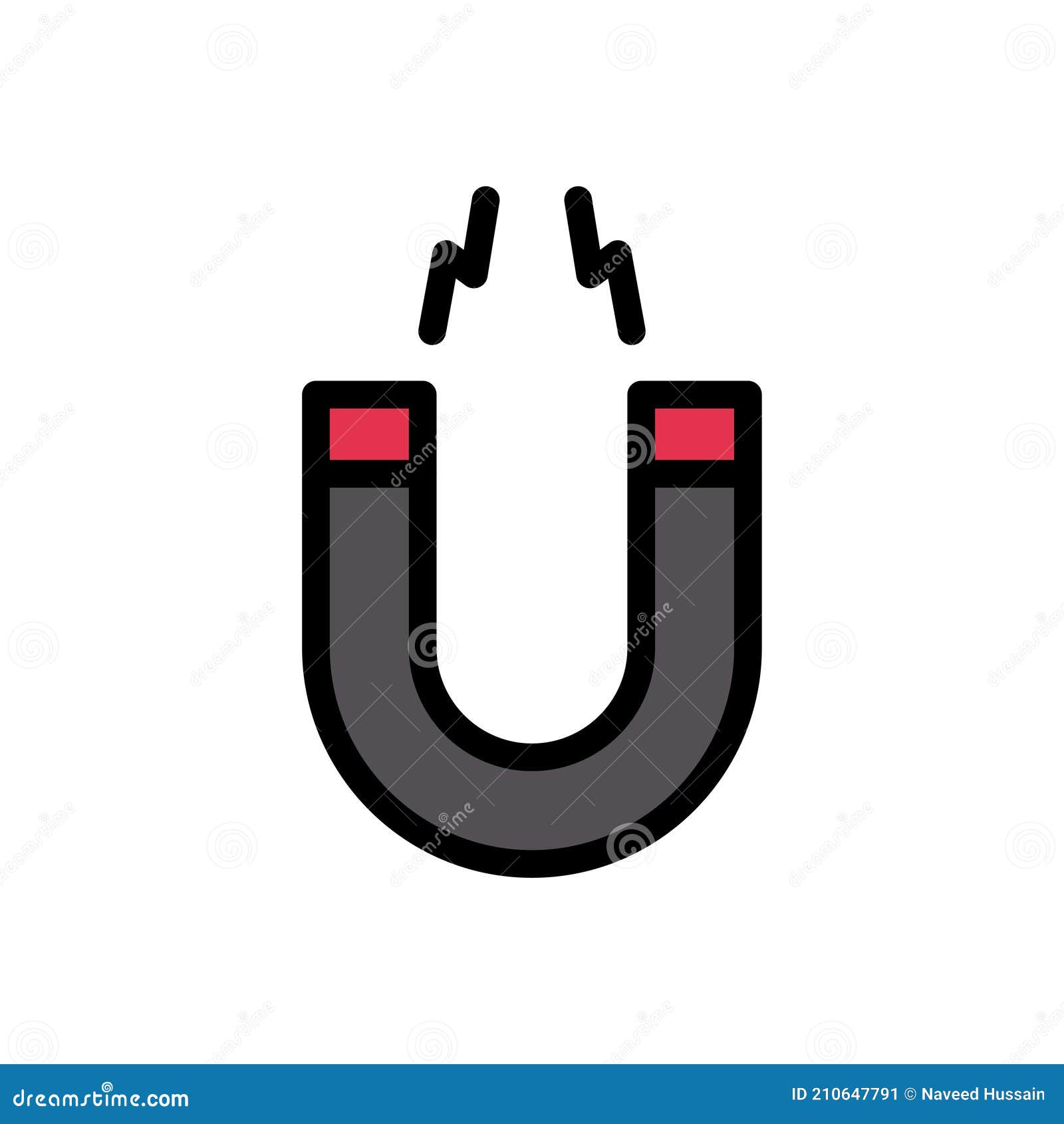 Magnet stock vector. Illustration of science, magnetic - 210647791