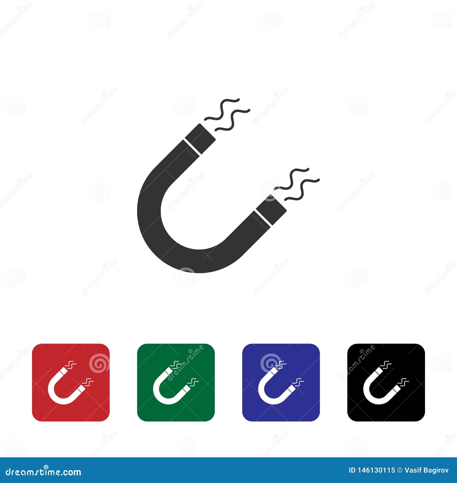 Magnet Vector Icon. Simple Element Illustration from Biotechnology ...