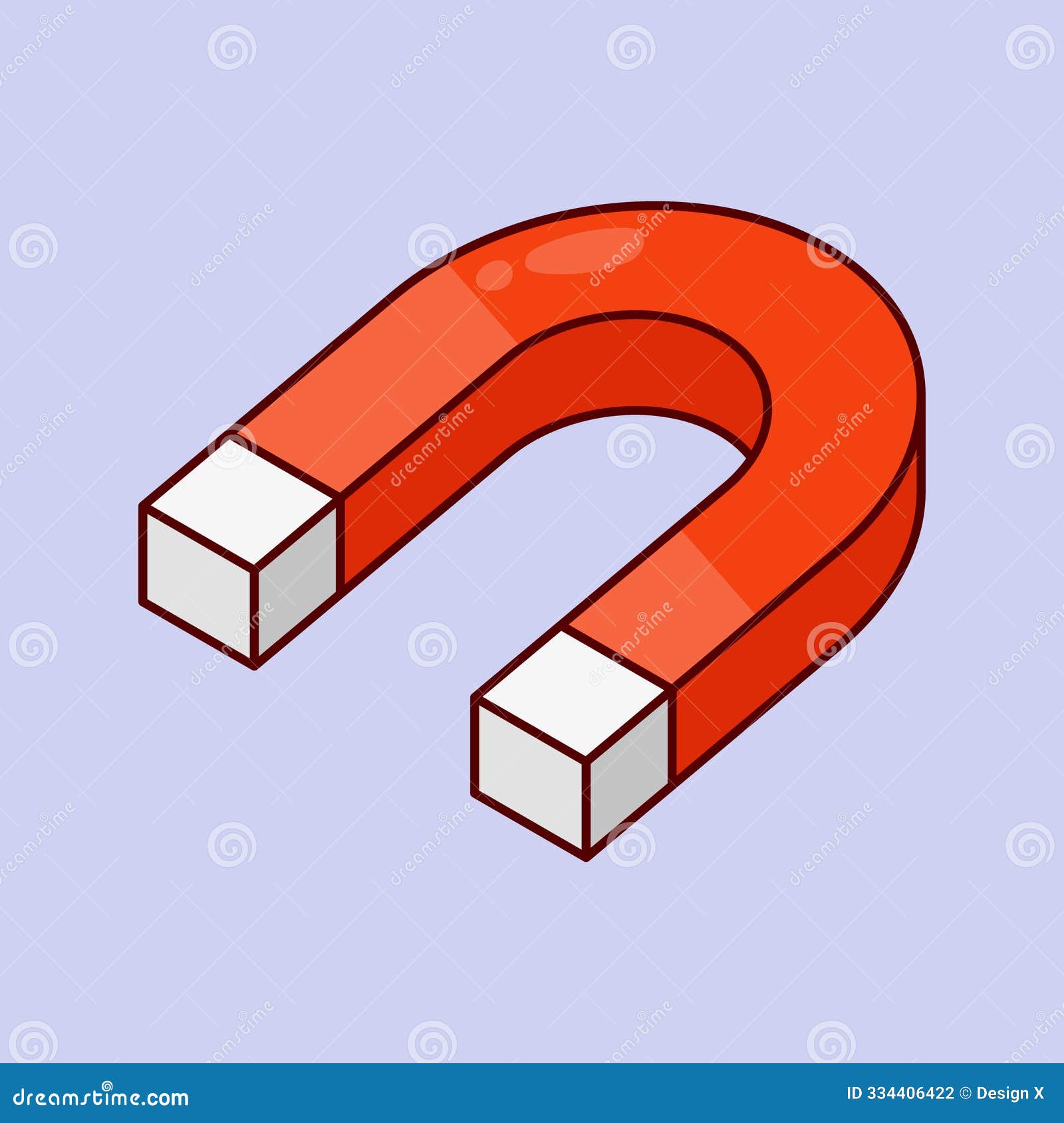 Magnet Vector Icon. U Shaped Magnet Icon. Physics Magnet Science Stock ...