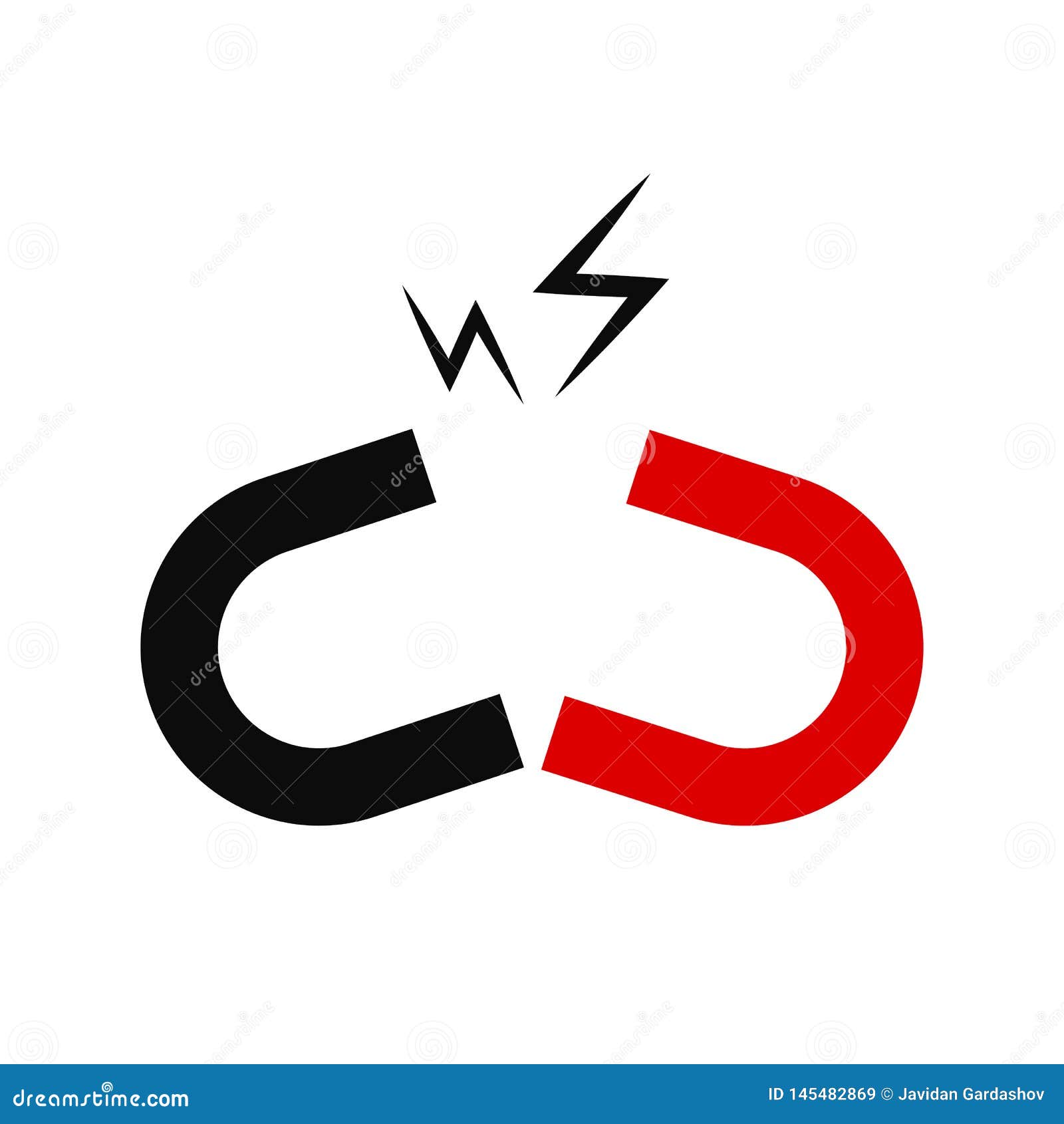 Magnet Vector Illustration. Red Horseshoe Magnet, Magnetism, Magnetize ...