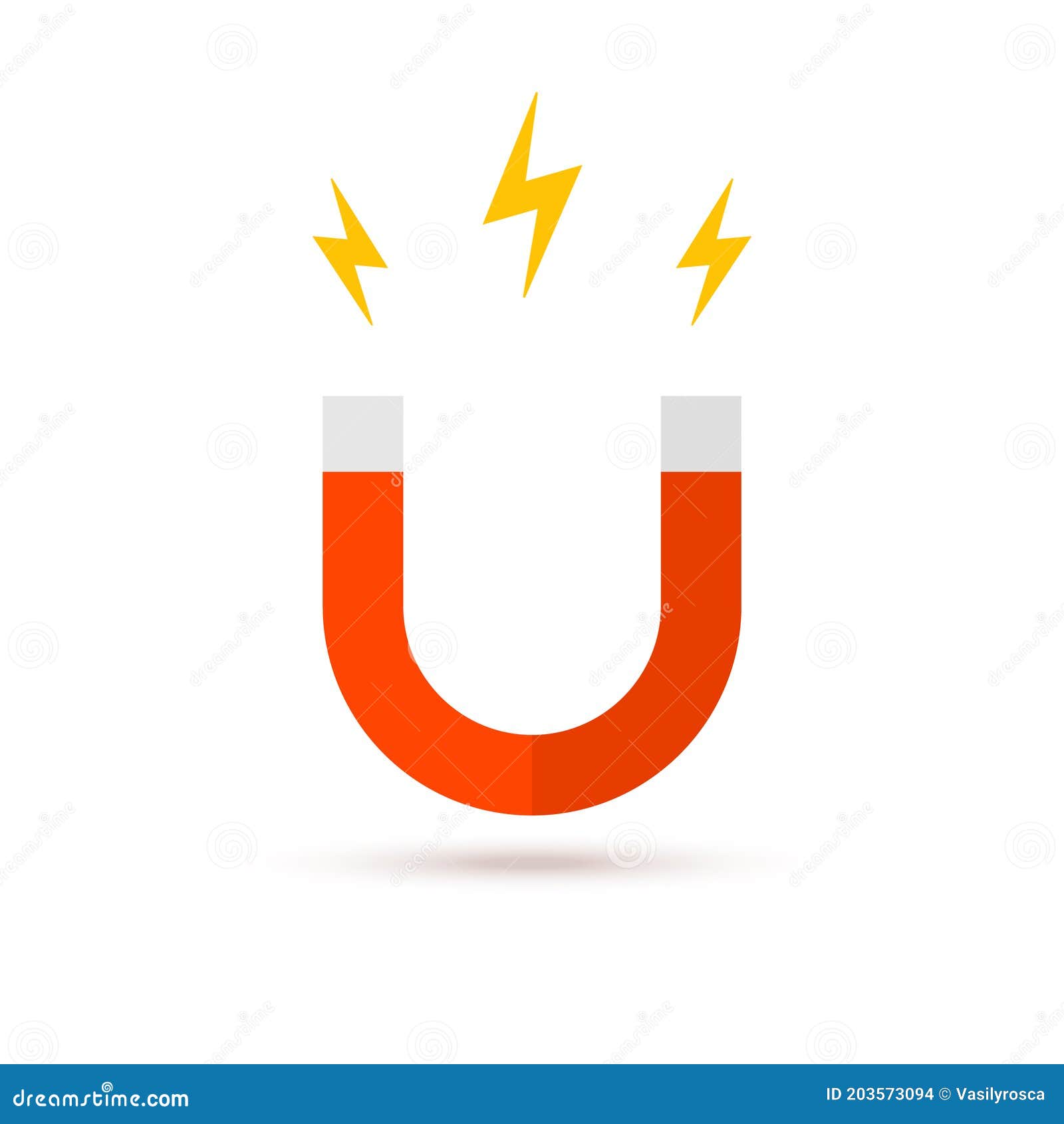 Magnet Vector Logo Icon. Electromagnetic Fieldd Business Attract ...