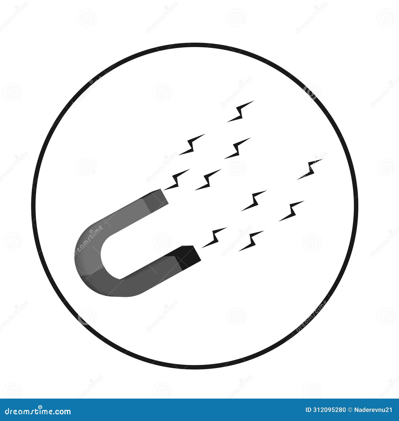 Magnet on a White Background Stock Vector - Illustration of cartoon ...