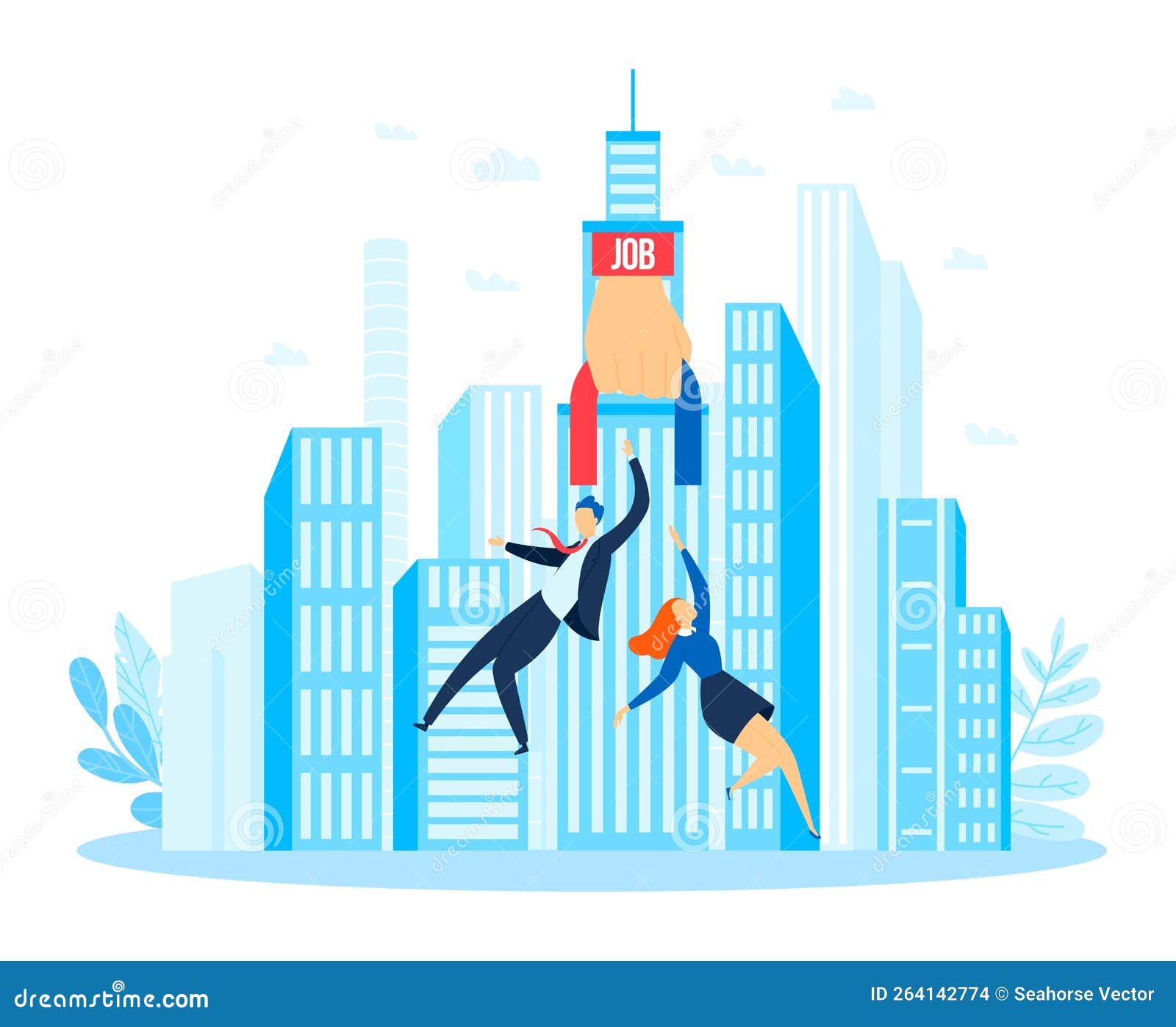 Magnet Work People Pulls, Businessman Concept, Manager Success ...