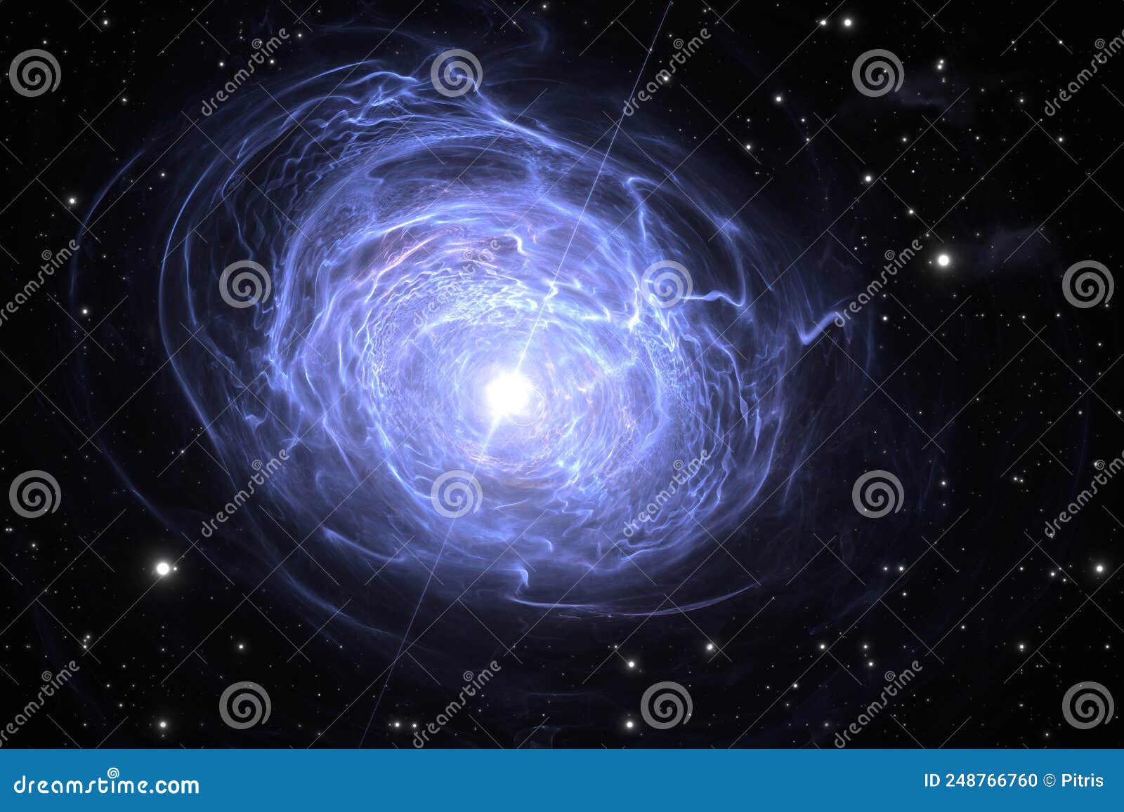 Magnetar, Neutron Star with Extremely Powerful Magnetic Field Stock ...