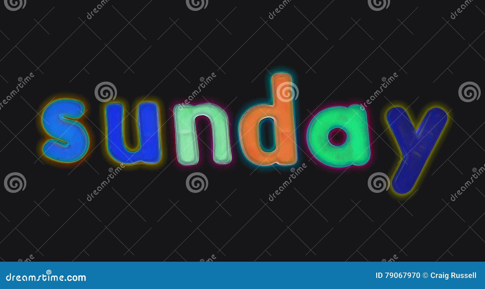 Magnetic Alphabet Letters - Sunday Stock Illustration - Illustration of ...