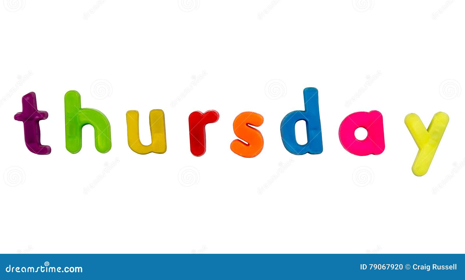 Magnetic Alphabet Letters - Thursday Stock Photo - Image of isolated ...