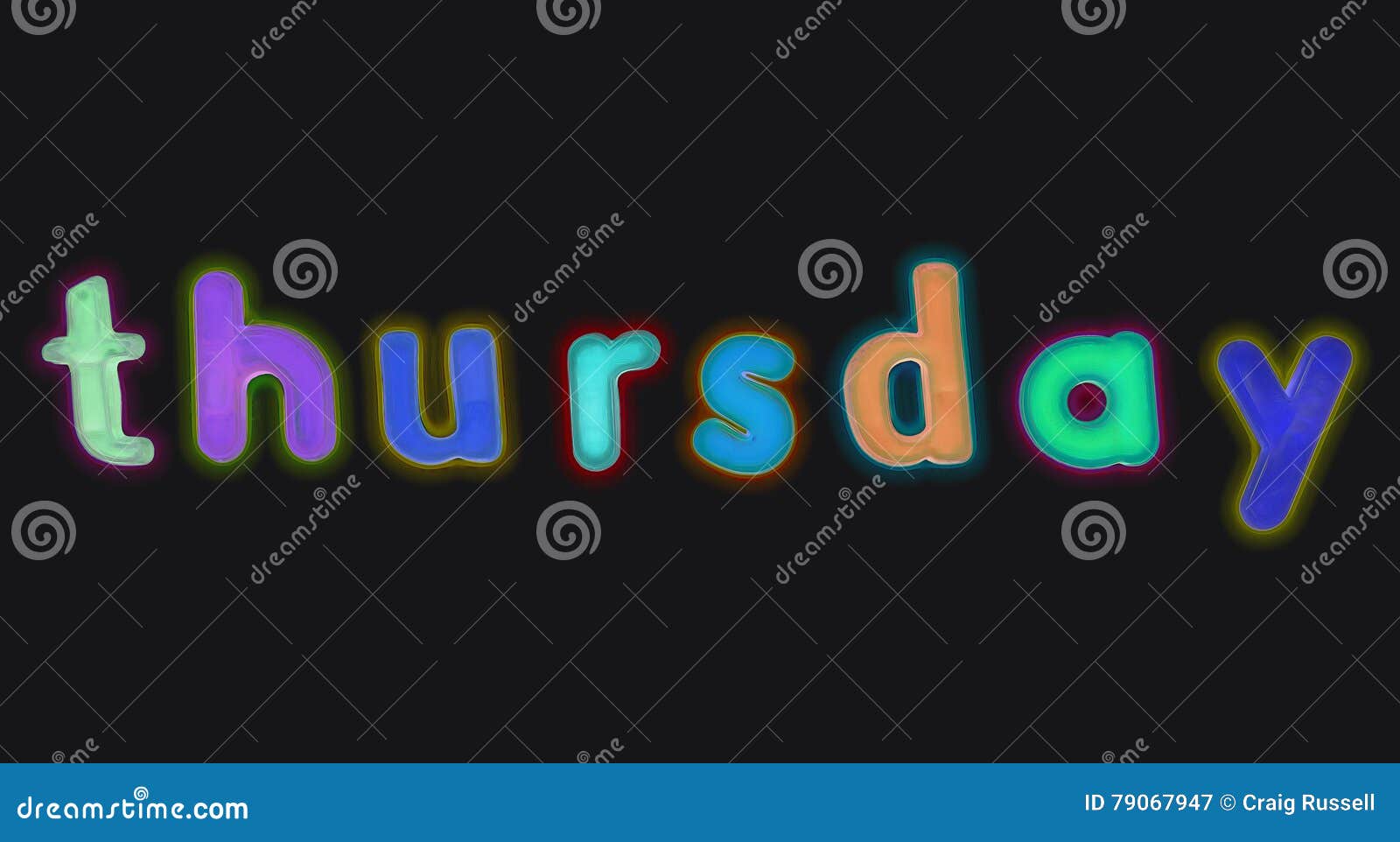 Magnetic Alphabet Letters - Thursday Stock Illustration - Illustration ...