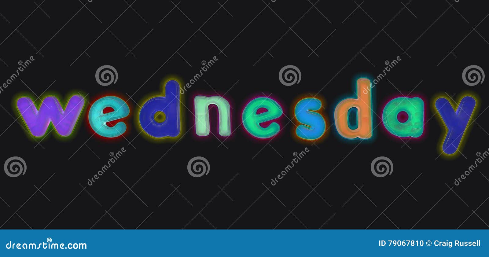 Magnetic Alphabet Letters - Wednesday Stock Illustration - Illustration ...