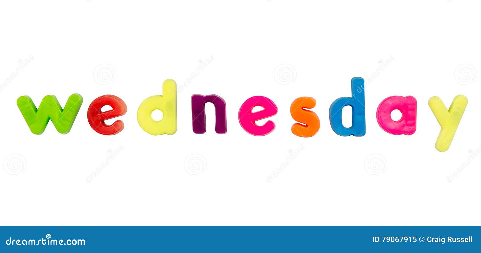 Magnetic Alphabet Letters - Wednesday Stock Image - Image of magnet ...