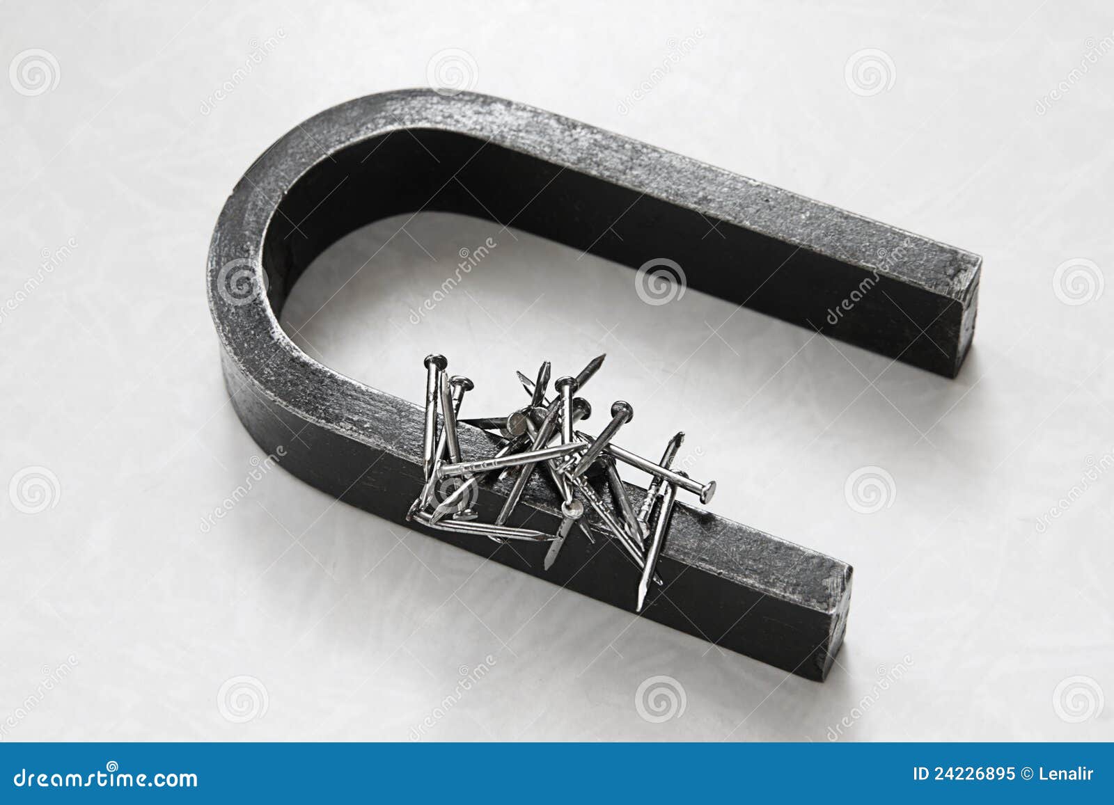Magnetic attraction stock image. Image of device, nailing - 24226895