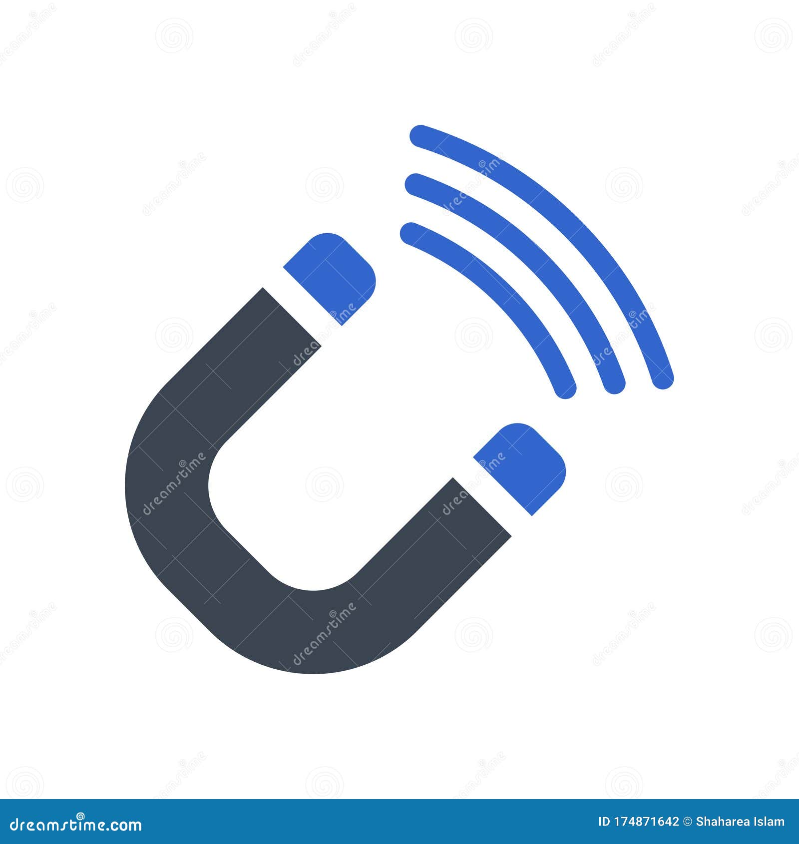 Magnetic attraction icon stock vector. Illustration of symbol - 174871642