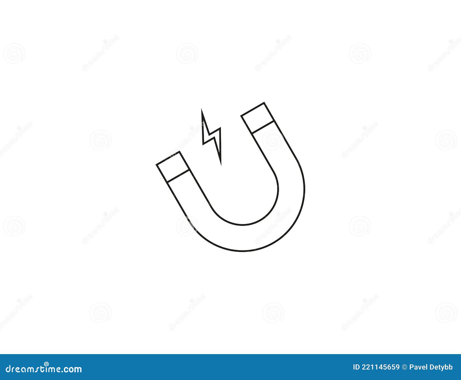 Magnetic Attraction, Magnet Icon on White Background. Vector ...