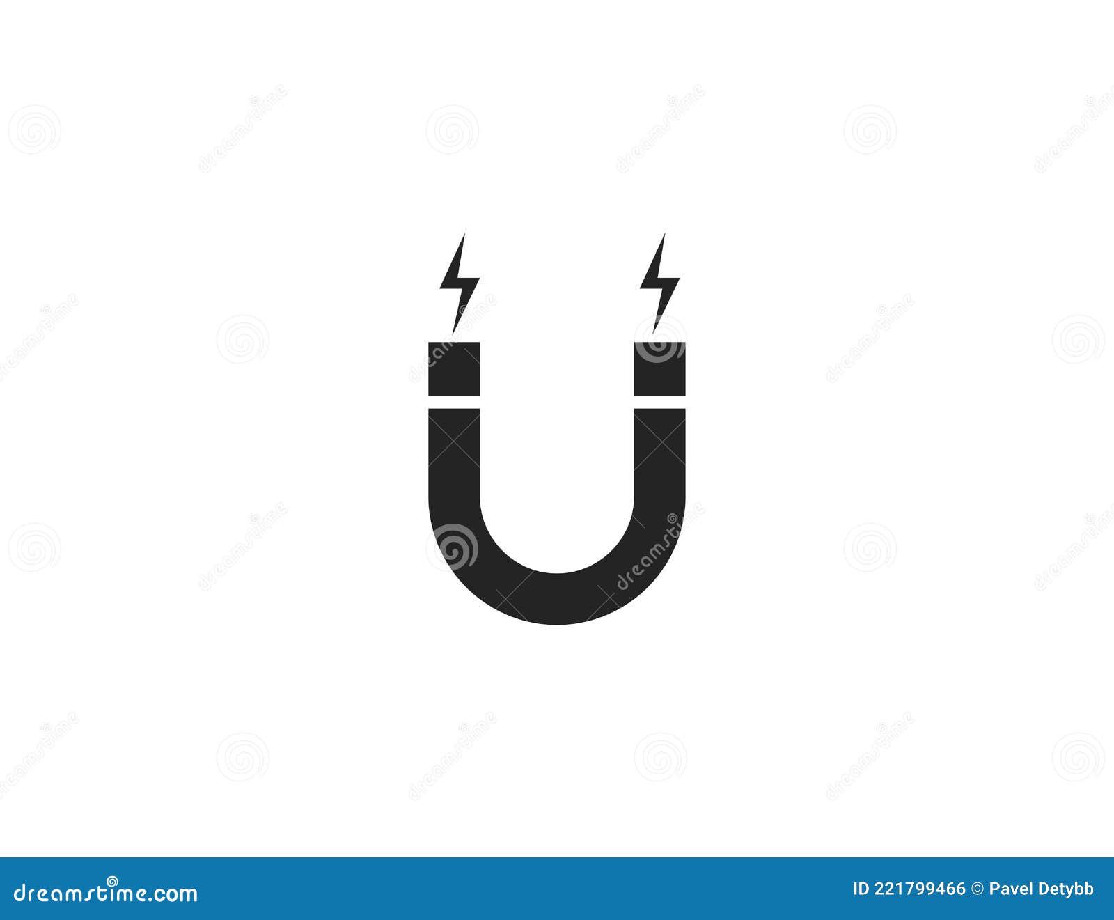 Magnetic Attraction, Magnet Icon on White Background. Vector ...