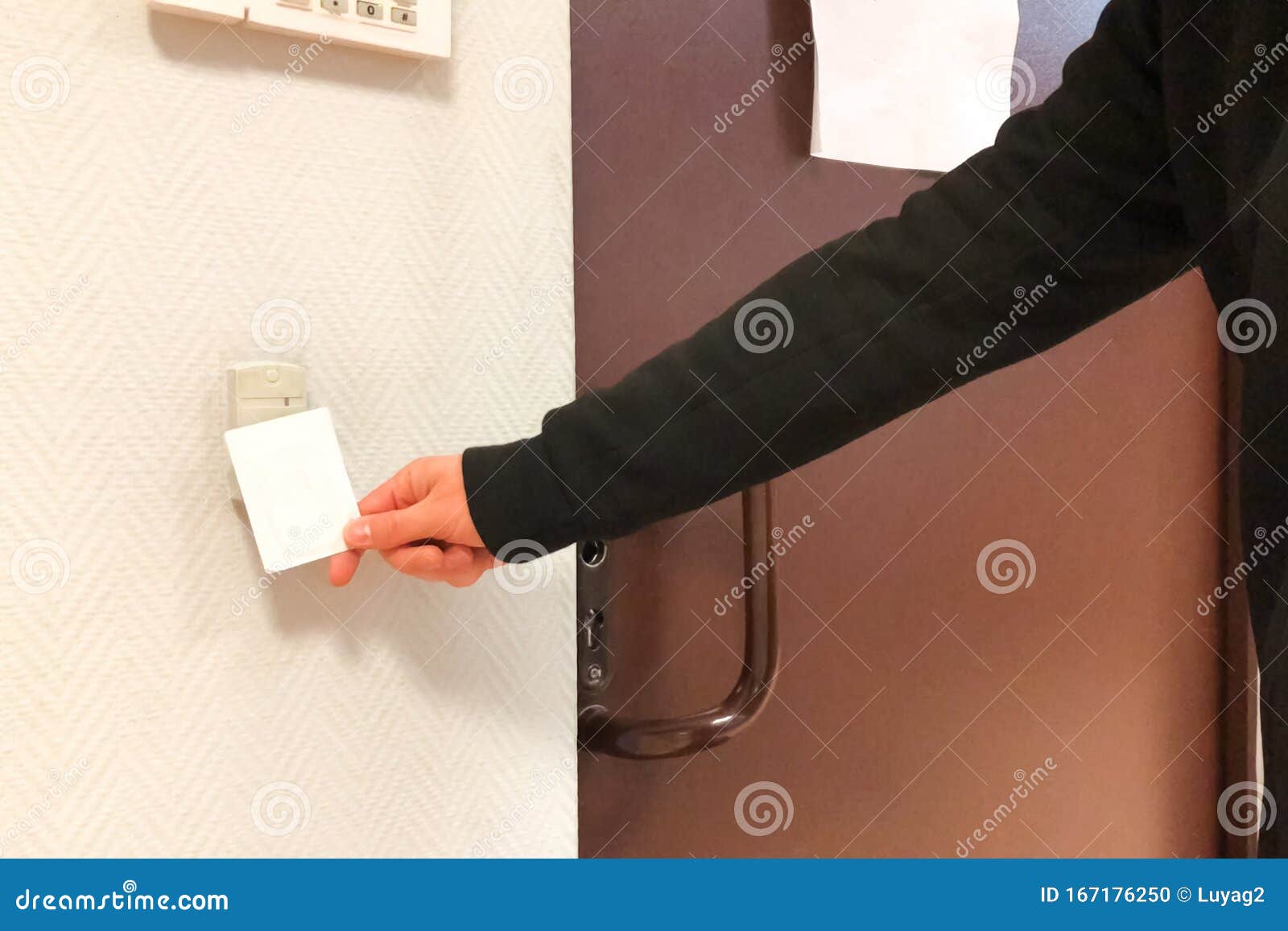 Magnetic Badge Card. Access Card for Staff Stock Photo - Image of ...