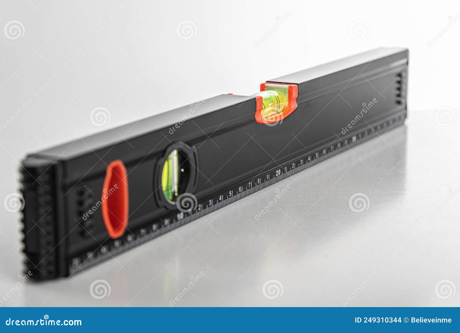 Magnetic Building Level Isolated on White. Stock Photo - Image of flat ...