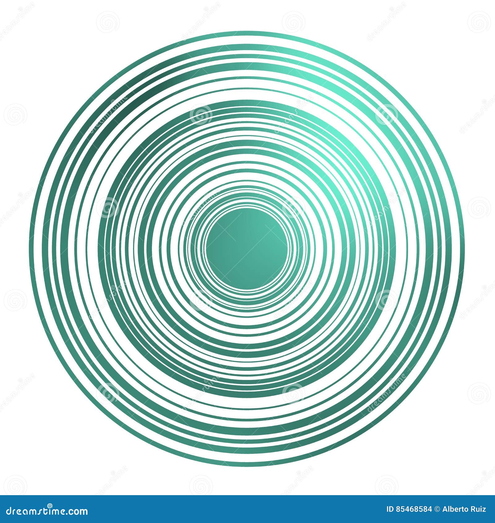 Magnetic Circles in Emerald. Stock Photo - Illustration of central ...