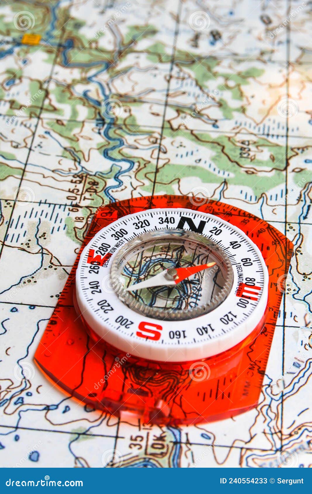 Magnetic compass stock image. Image of rose, navigating - 240554233
