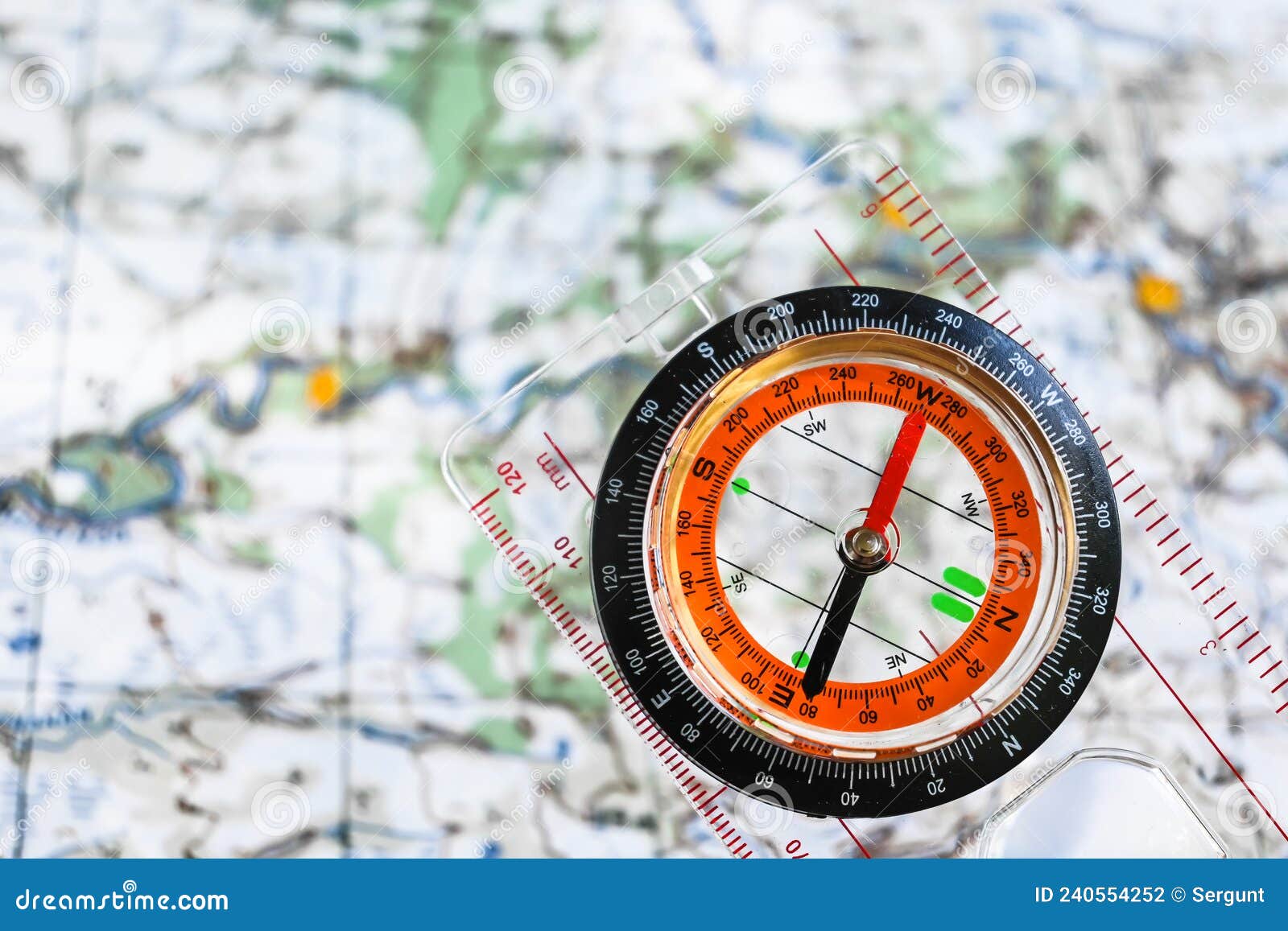 Magnetic compass stock photo. Image of direction, equipment - 240554252