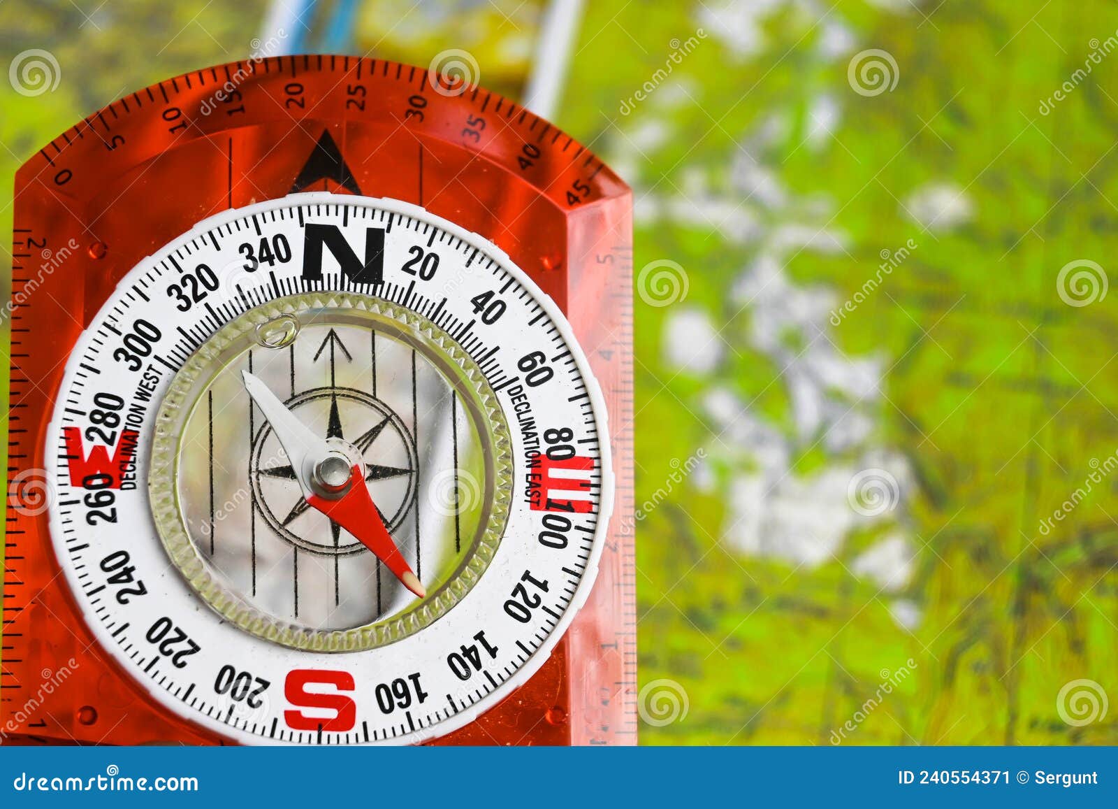 Magnetic compass stock image. Image of hiking, discovery - 240554371