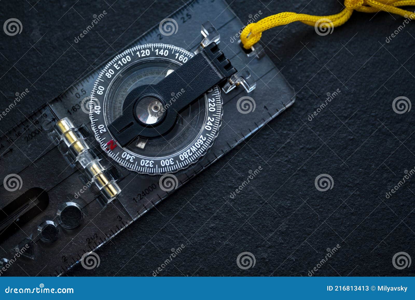 Magnetic Compass, Traveller`s Device Stock Image - Image of color ...