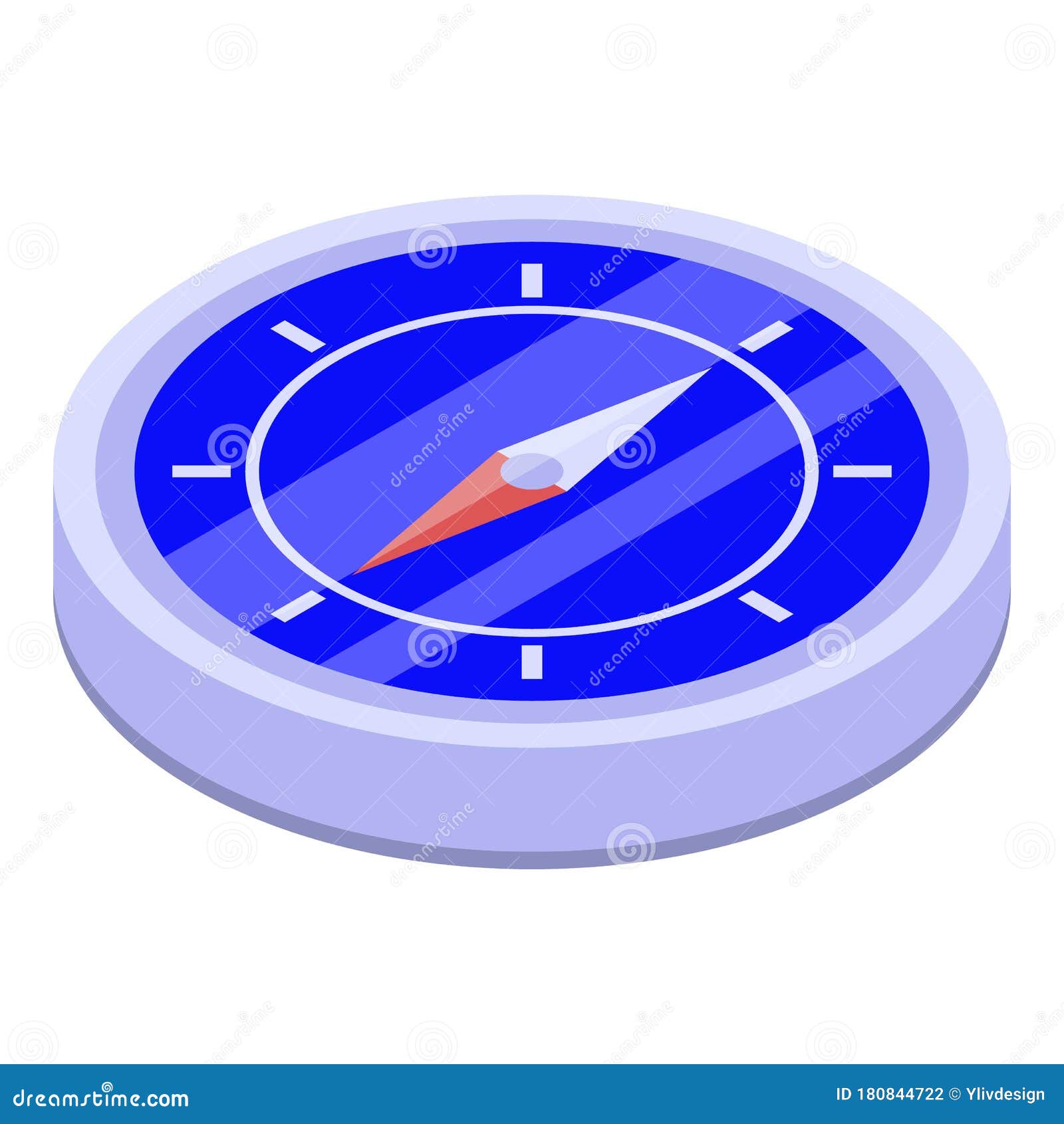 Magnetic Compass Icon, Isometric Style Stock Vector - Illustration of ...