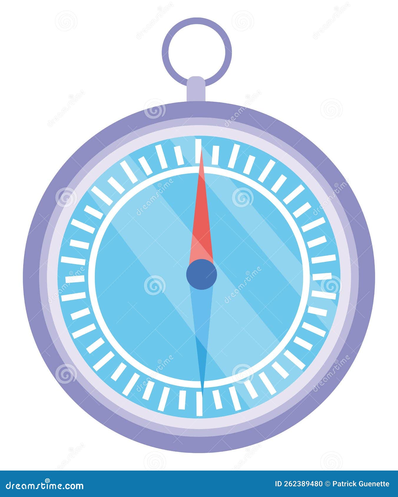 Magnetic compass, icon stock vector. Illustration of geography - 262389480