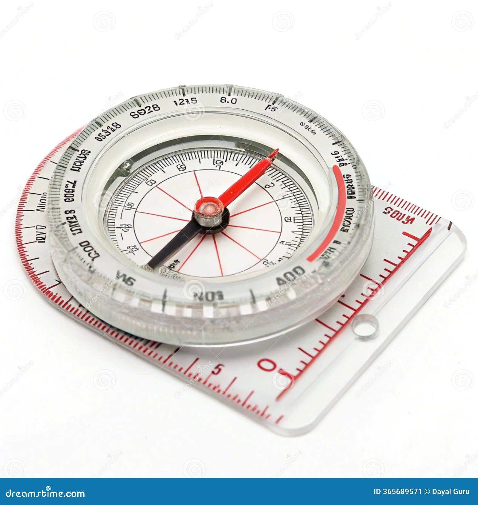 Magnetic Compass And Location Marking On World Map For Adventure And ...