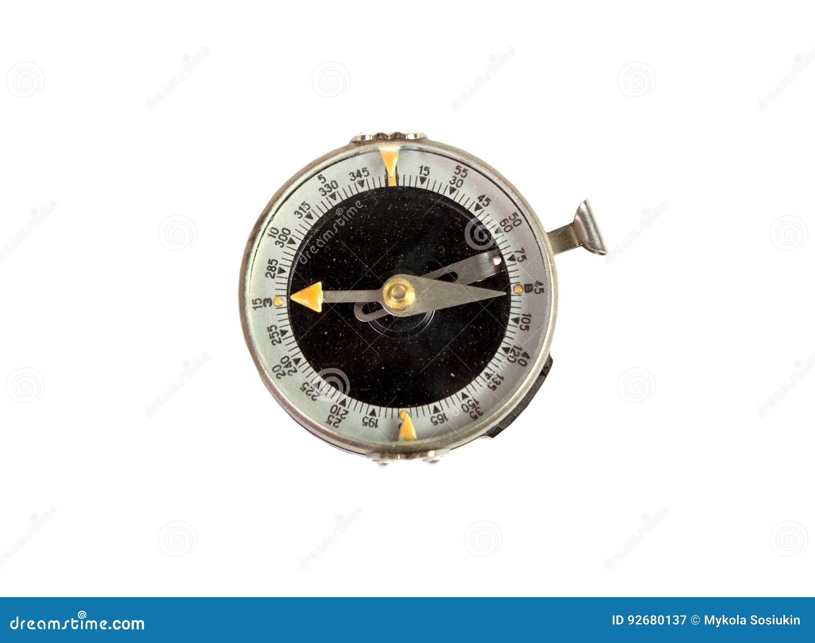 Magnetic compass isolated stock image. Image of longitude - 92680137