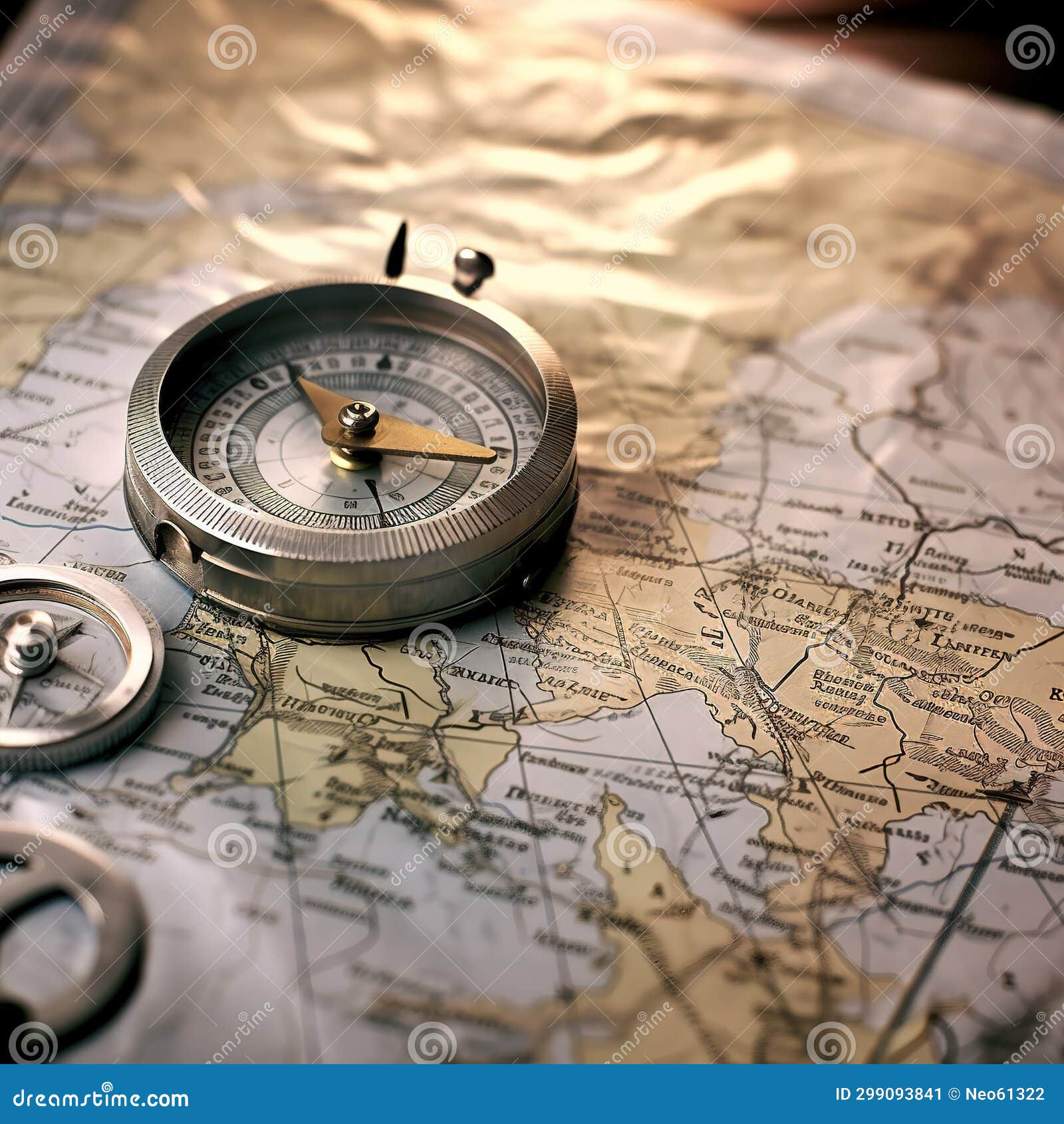 Compass Lies On Ukraine Flag With Compass Needle Pointing Towards De-escalation Royalty-Free ...