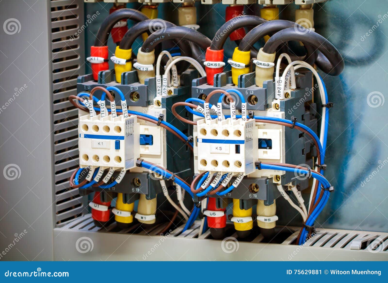 Magnetic contactor stock image. Image of cable, industry - 75629881