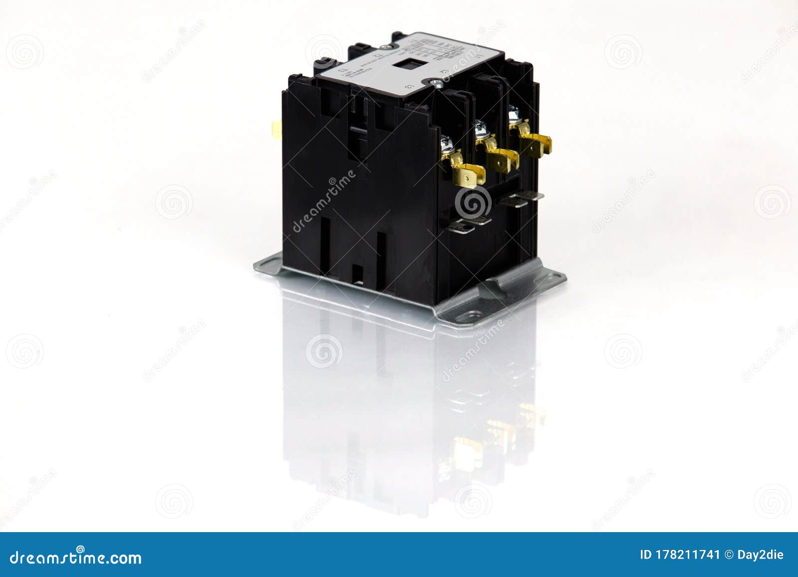 Magnetic Contactor on White Background. Stock Image - Image of ...