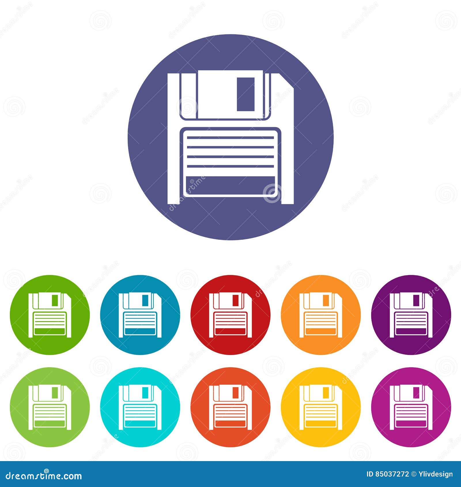 Magnetic Diskette Set Icons Stock Vector - Illustration of disc, icon ...