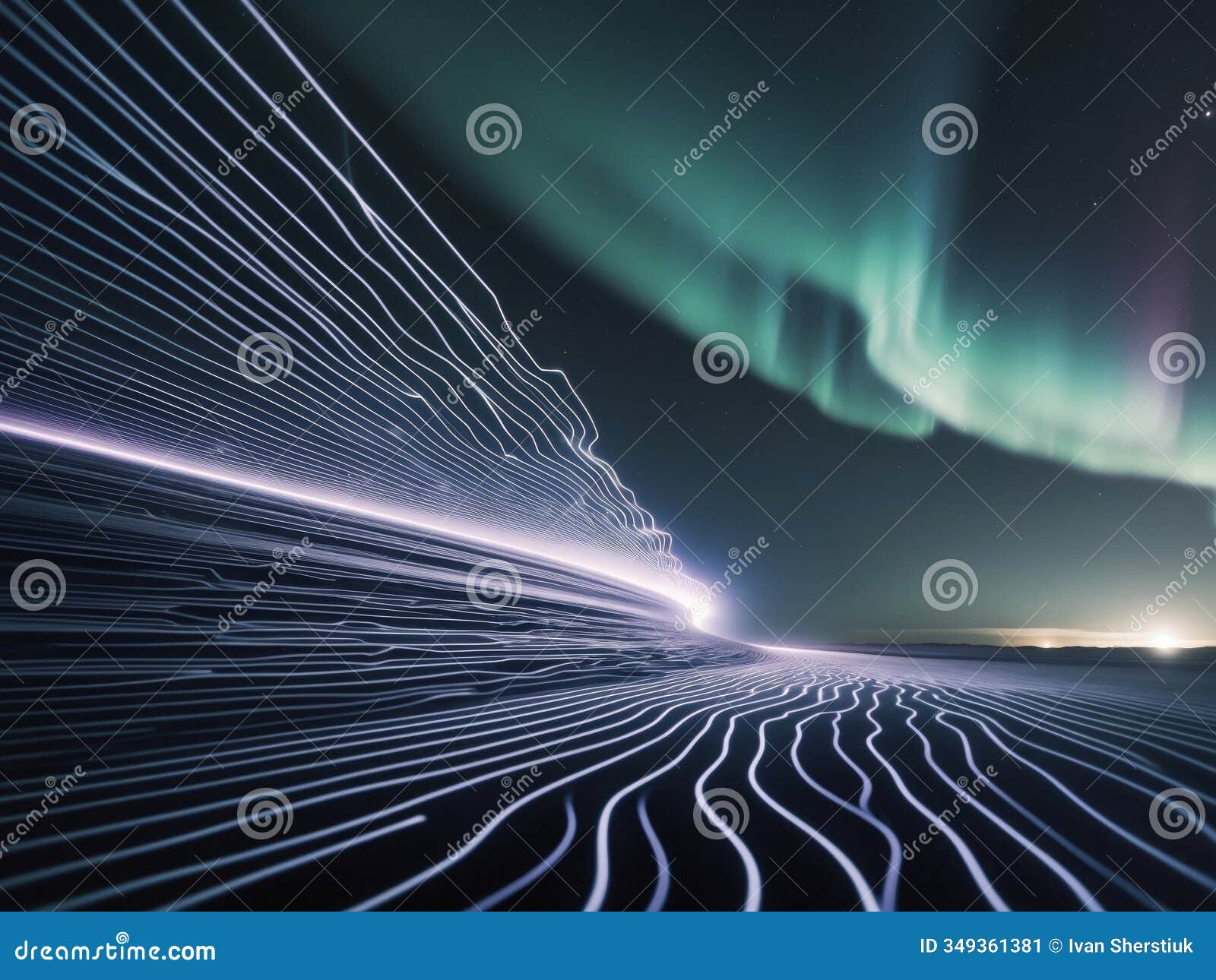 Magnetic Field Around the Earth Electric Current Space. Stock Image ...