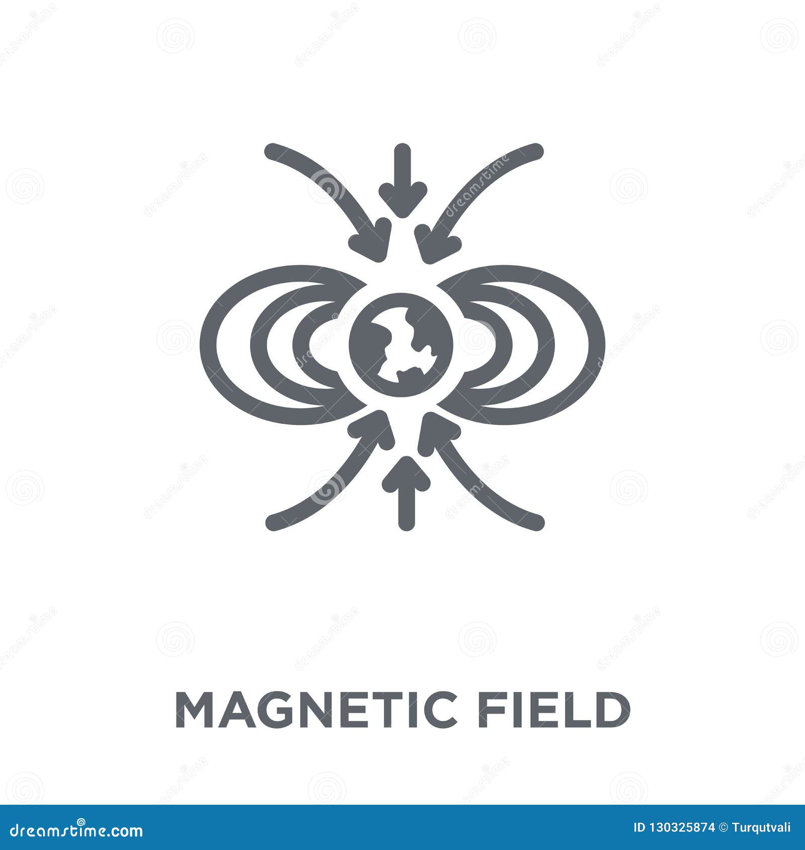 Magnetic Field Icon from Astronomy Collection. Stock Vector ...