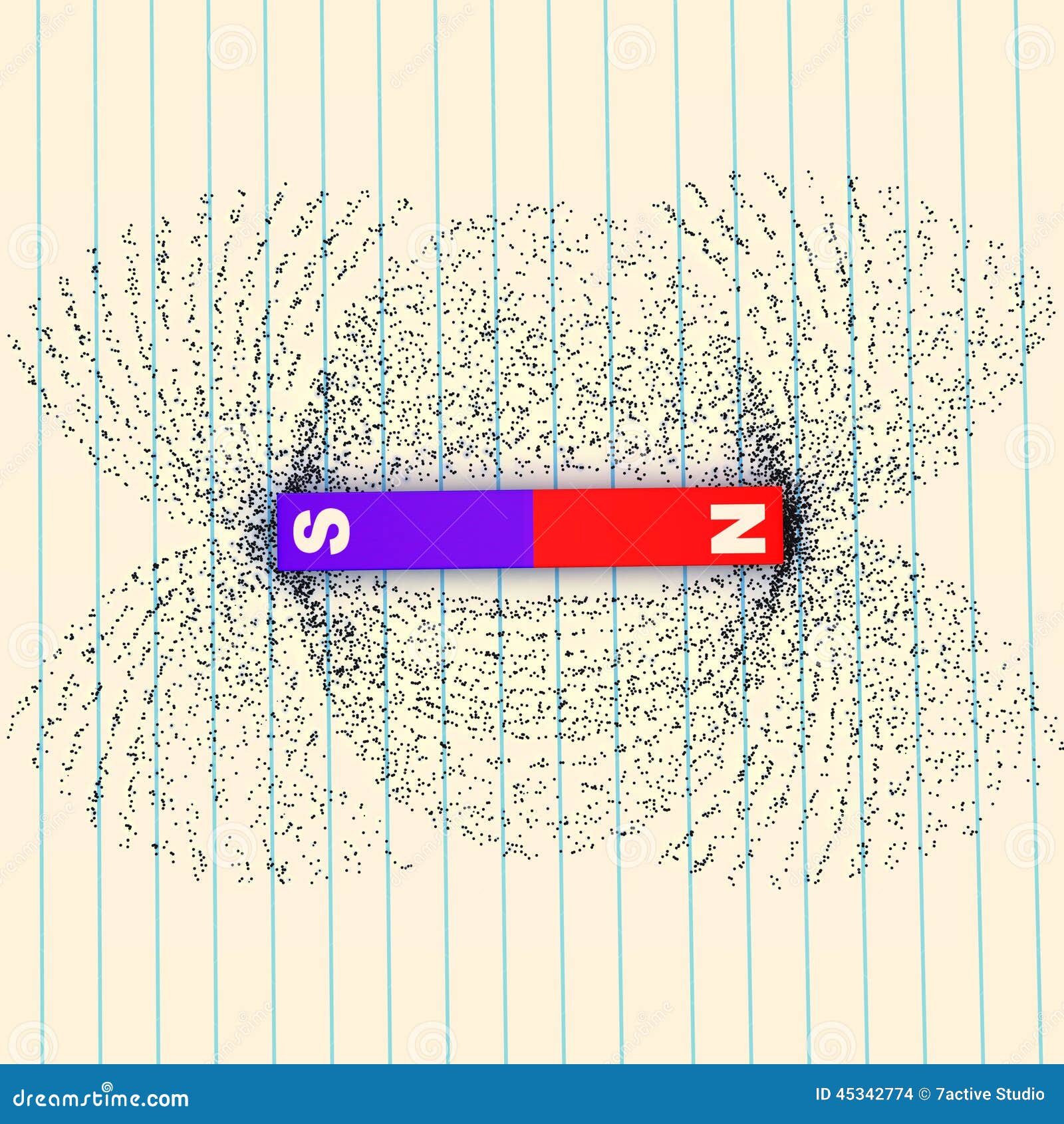 Magnetic field stock illustration. Illustration of pattern - 45342774