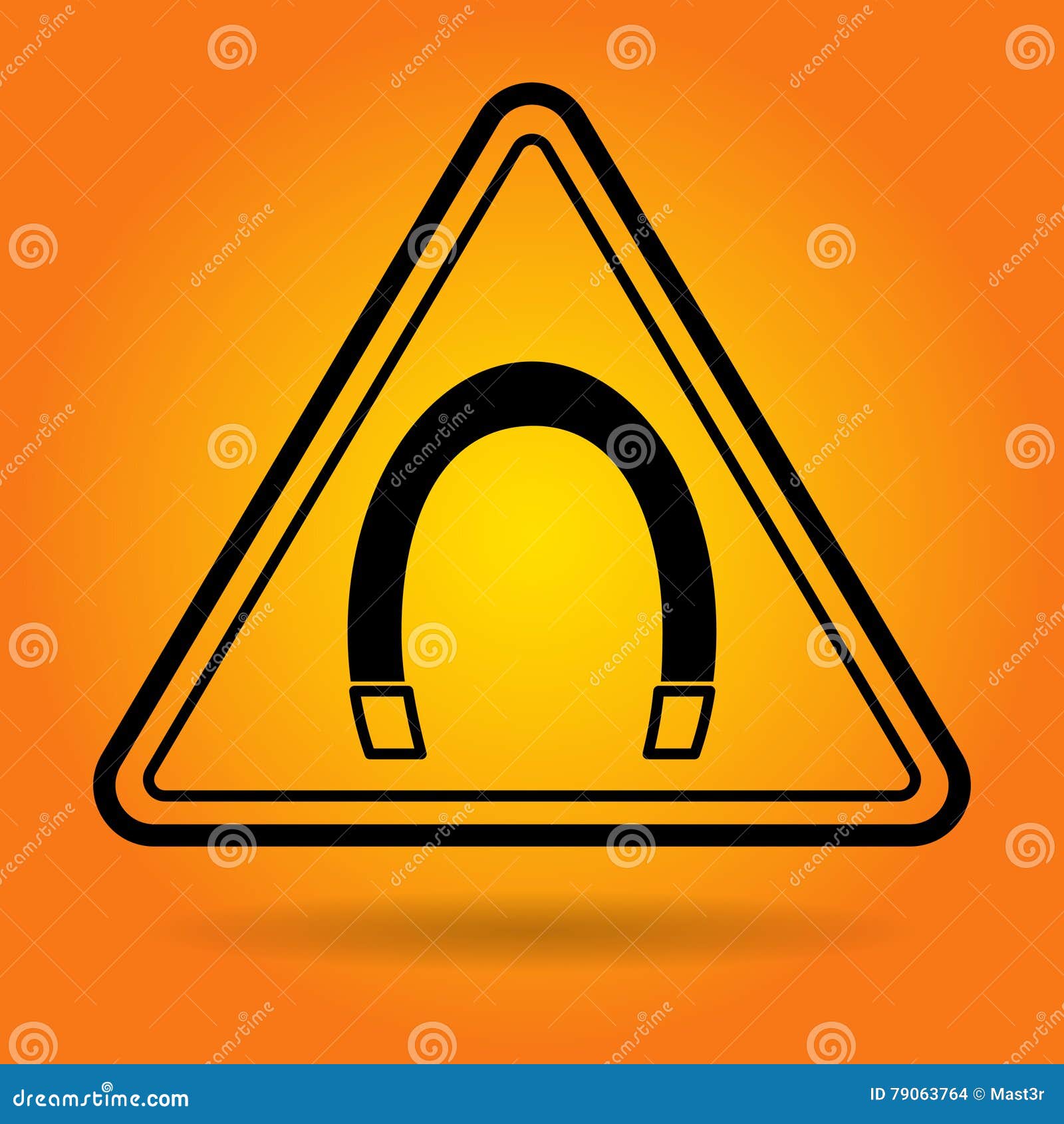 Magnetic Field Safety Sign Icon Stock Vector - Illustration of energy ...