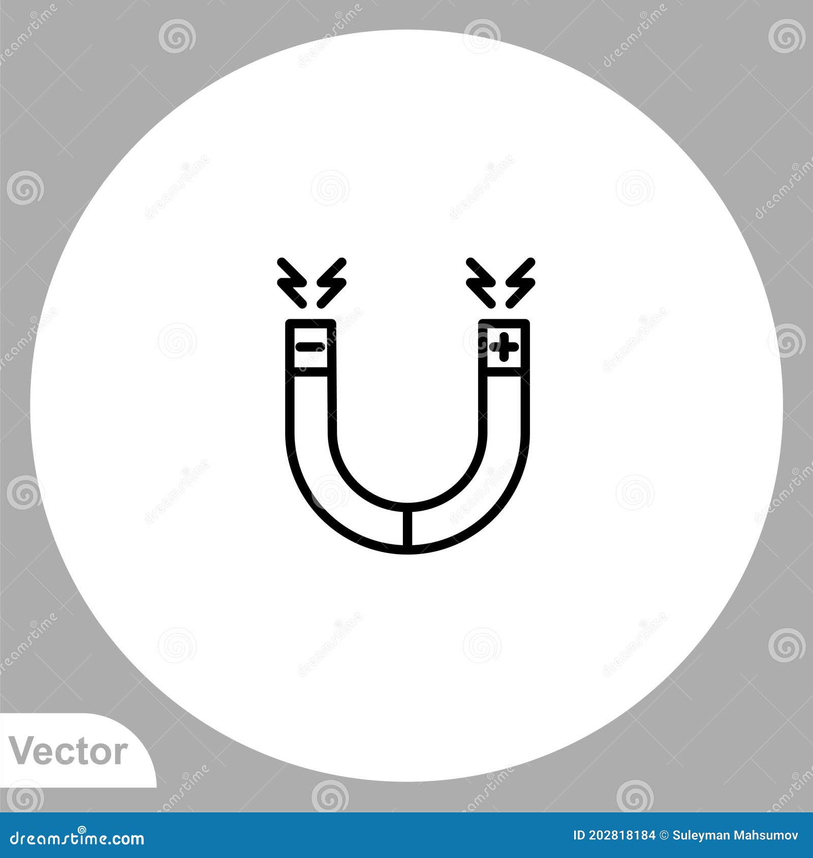 Magnetic Field Vector Icon Sign Symbol Stock Vector - Illustration of ...