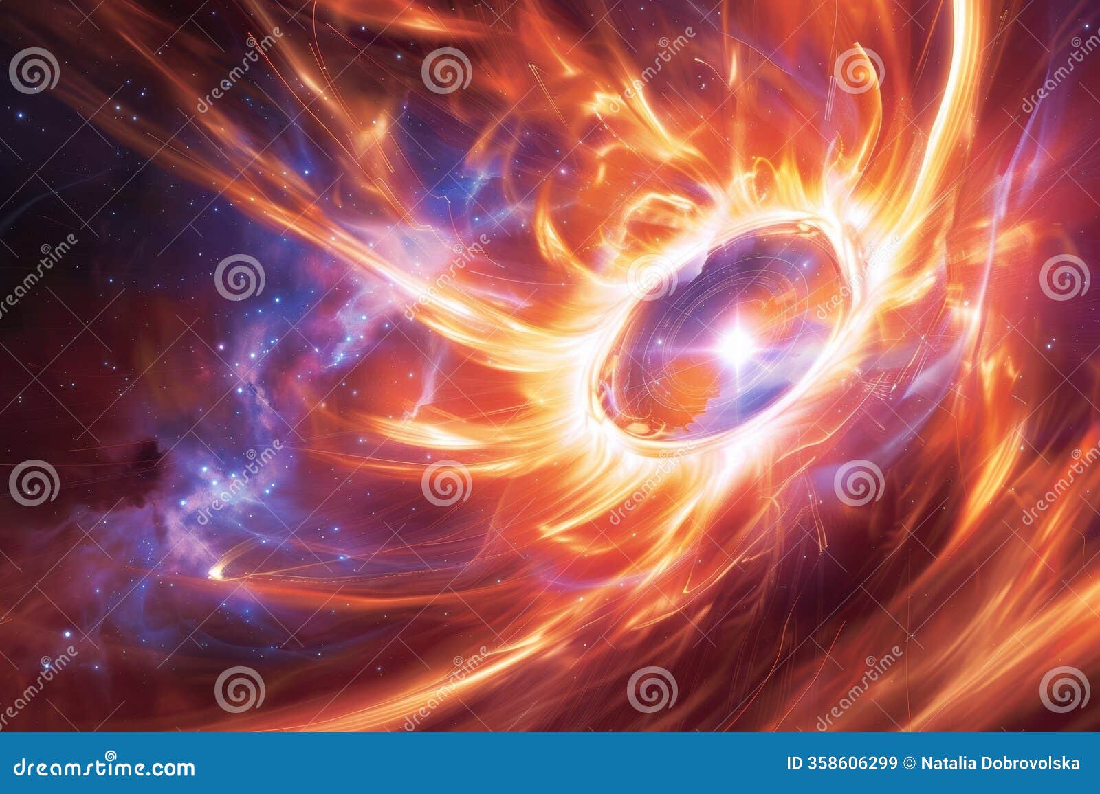 Magnetic Fields Concept with Dynamic Energy Flow, Glowing Force Lines ...