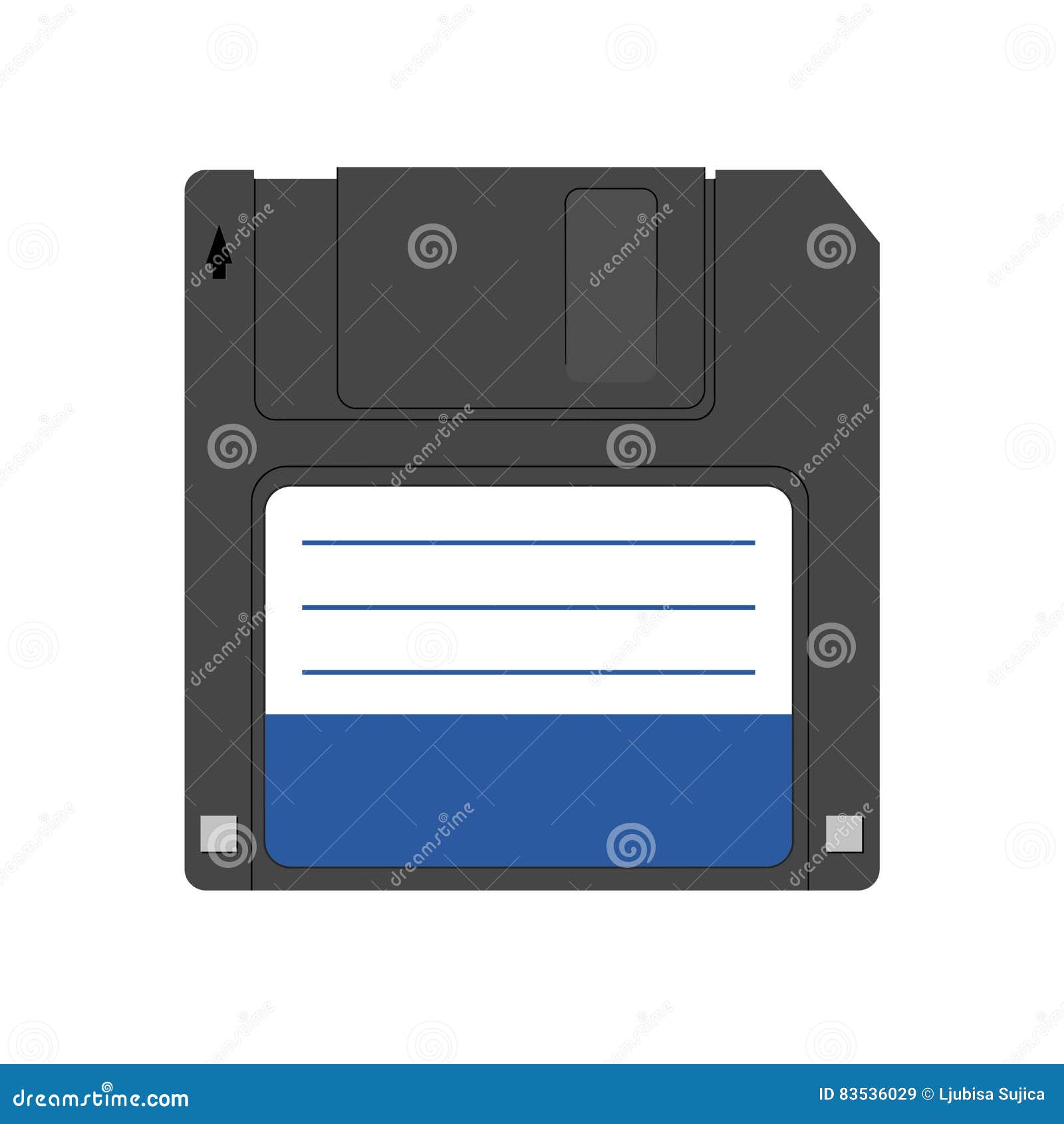 Magnetic floppy disc icon stock vector. Illustration of icon - 83536029