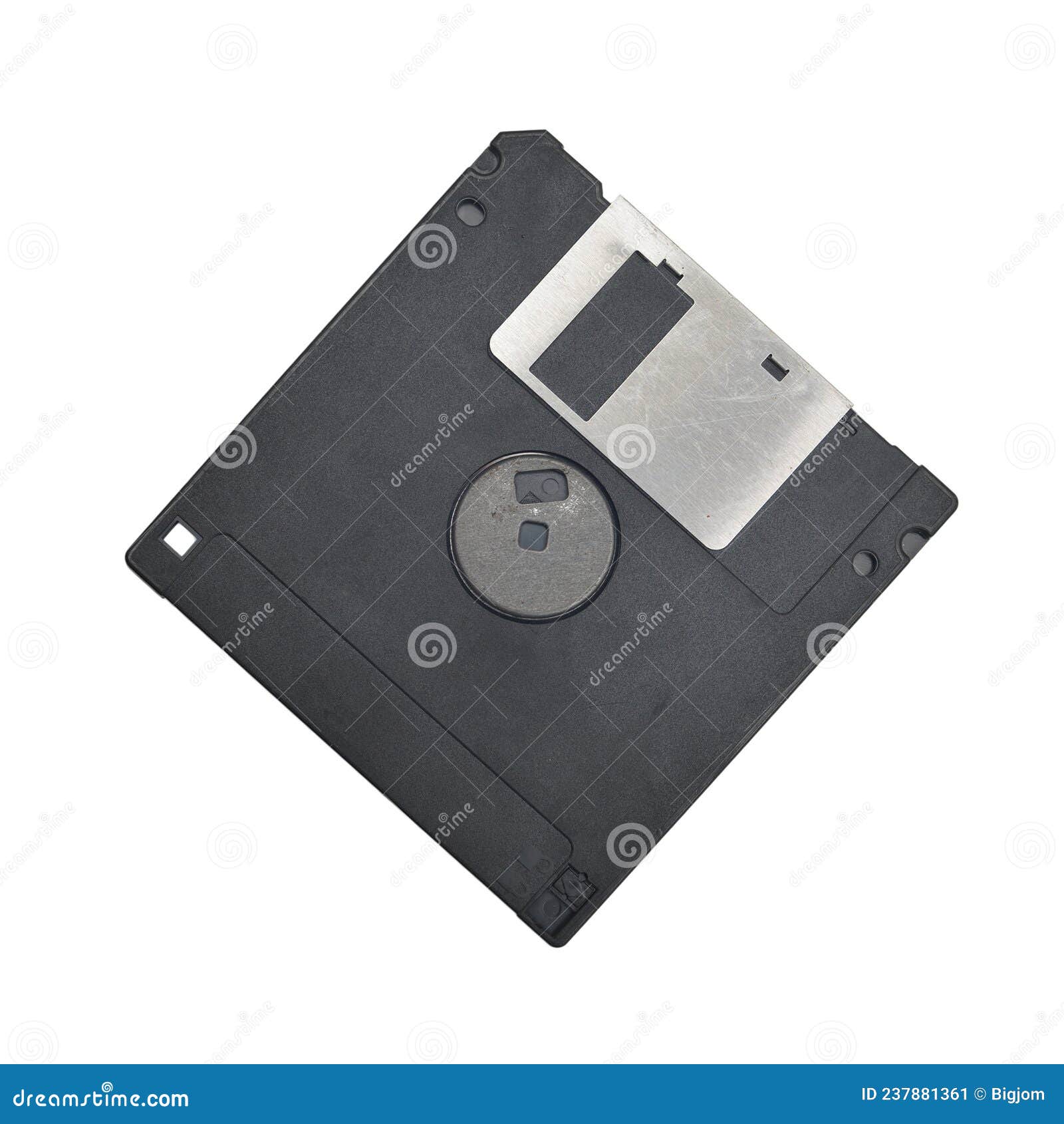 Magnetic Floppy Disc on a White Background. Stock Image - Image of ...