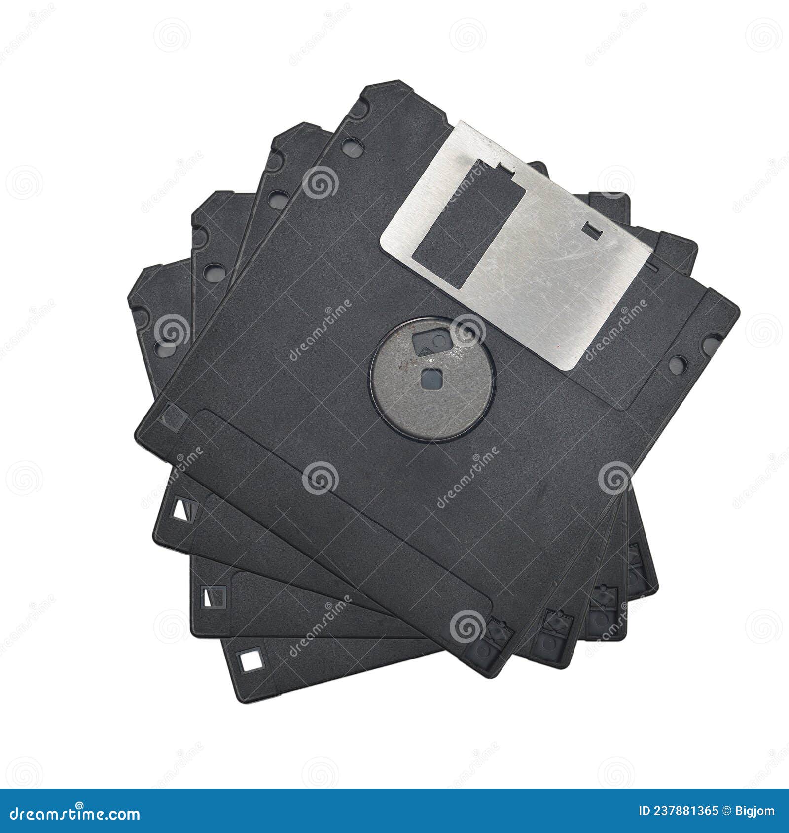 Magnetic Floppy Disc on a White Background. Stock Image - Image of ...