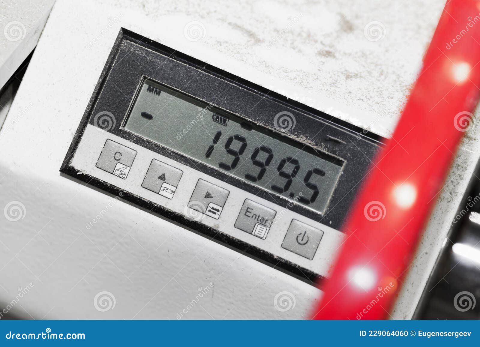 Magnetic Grid Displacement Digital Display Table Stock Photo - Image of ...
