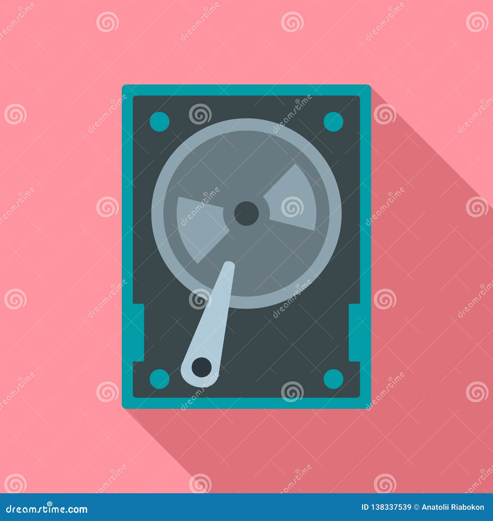 Magnetic Hard Disk Icon, Flat Style Stock Vector - Illustration of ... Magnetic Hard Disk Icon, Flat Style Stock Vector - Illustration of ...