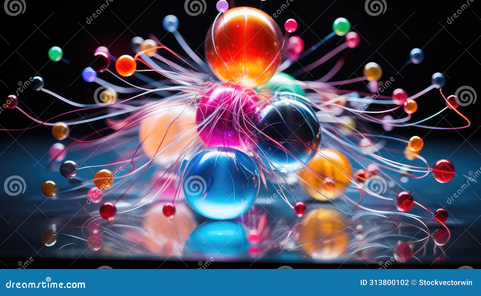Magnetic helium atom stock illustration. Illustration of properties ...