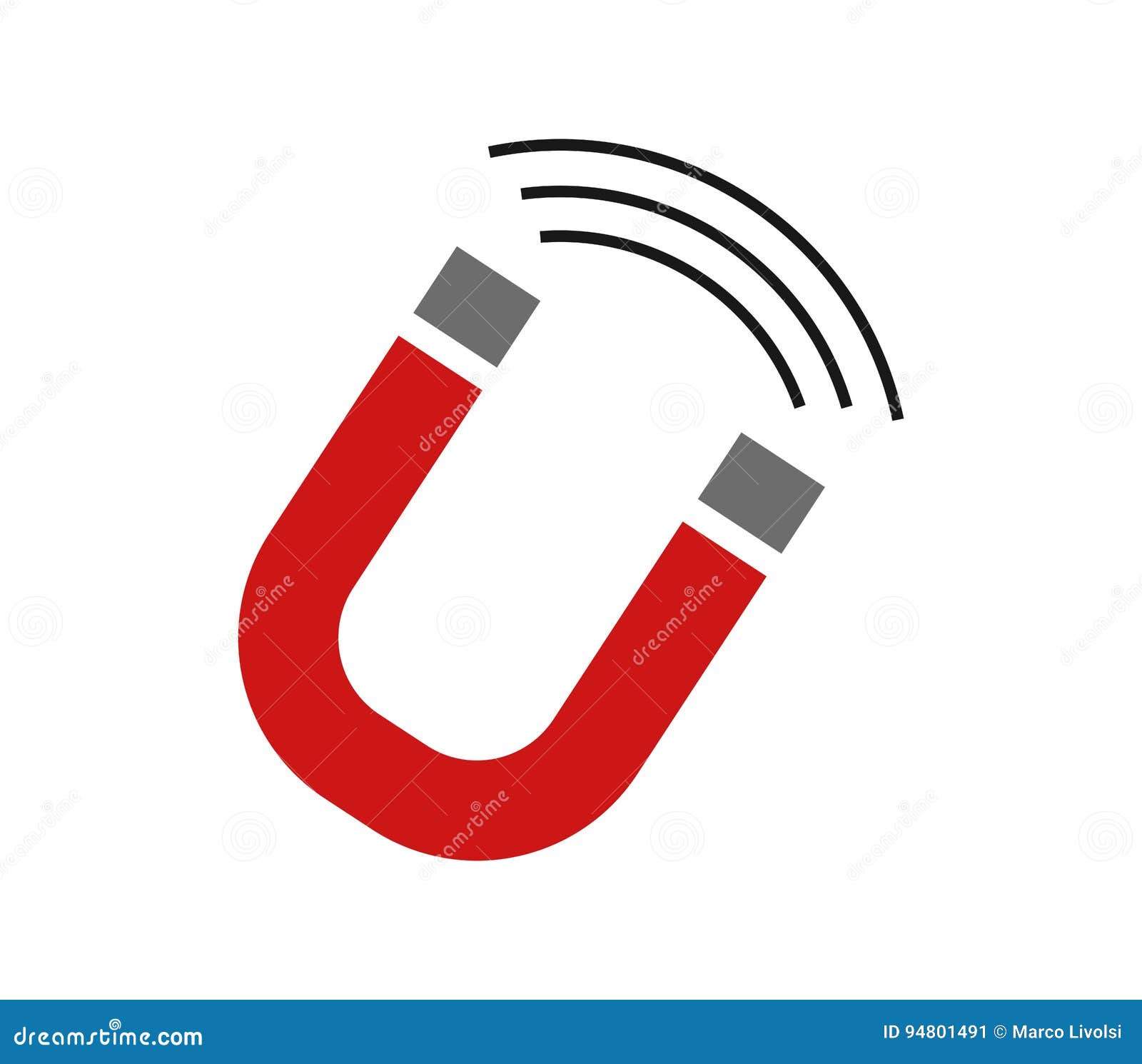 Magnetic icon illustrated stock illustration. Illustration of sign ...