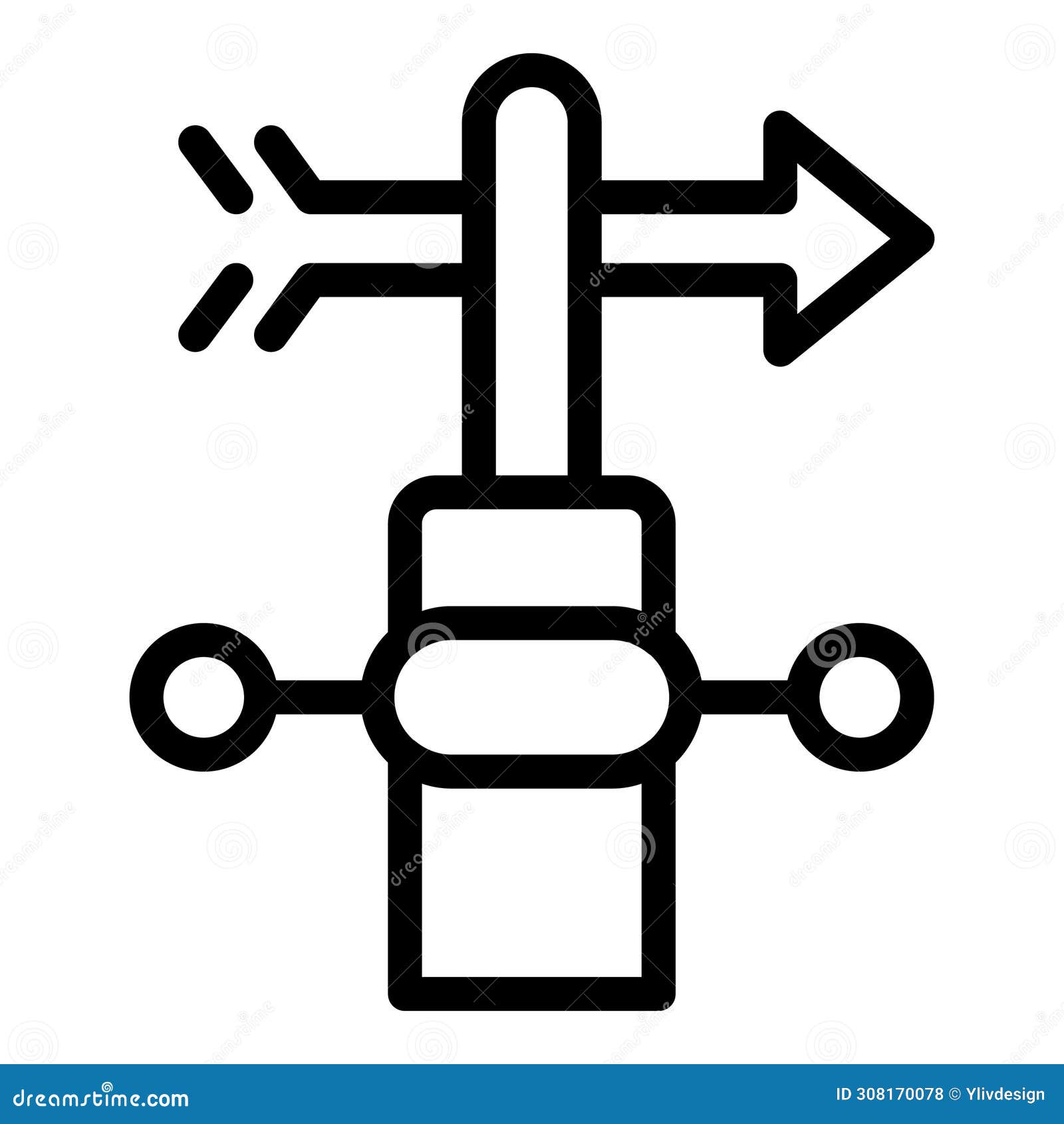 Magnetic Indicator Icon Outline Vector. Rotation Device Stock ...