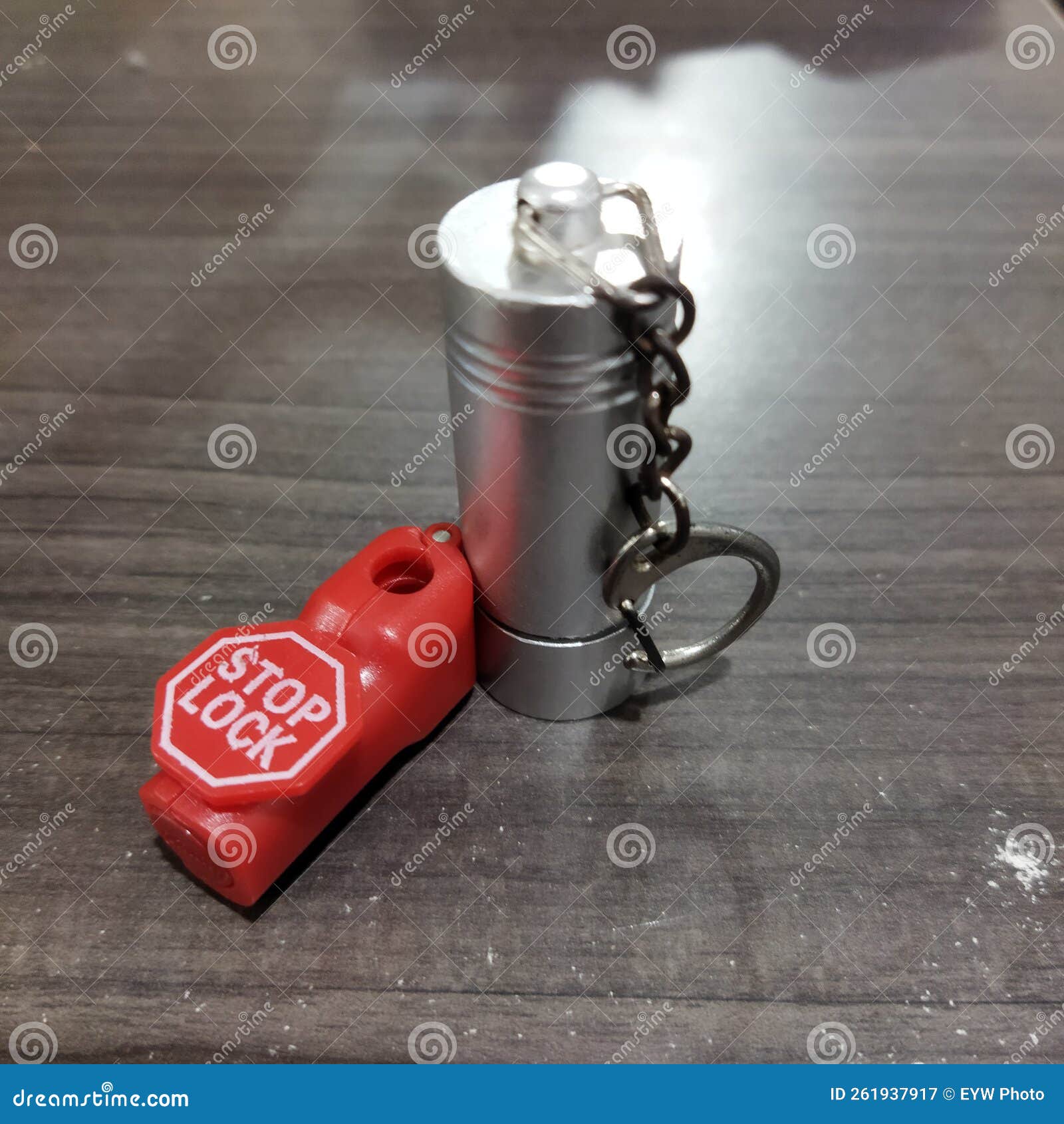 Magnetic Key and Stop Lock stock image. Image of lock - 261937917