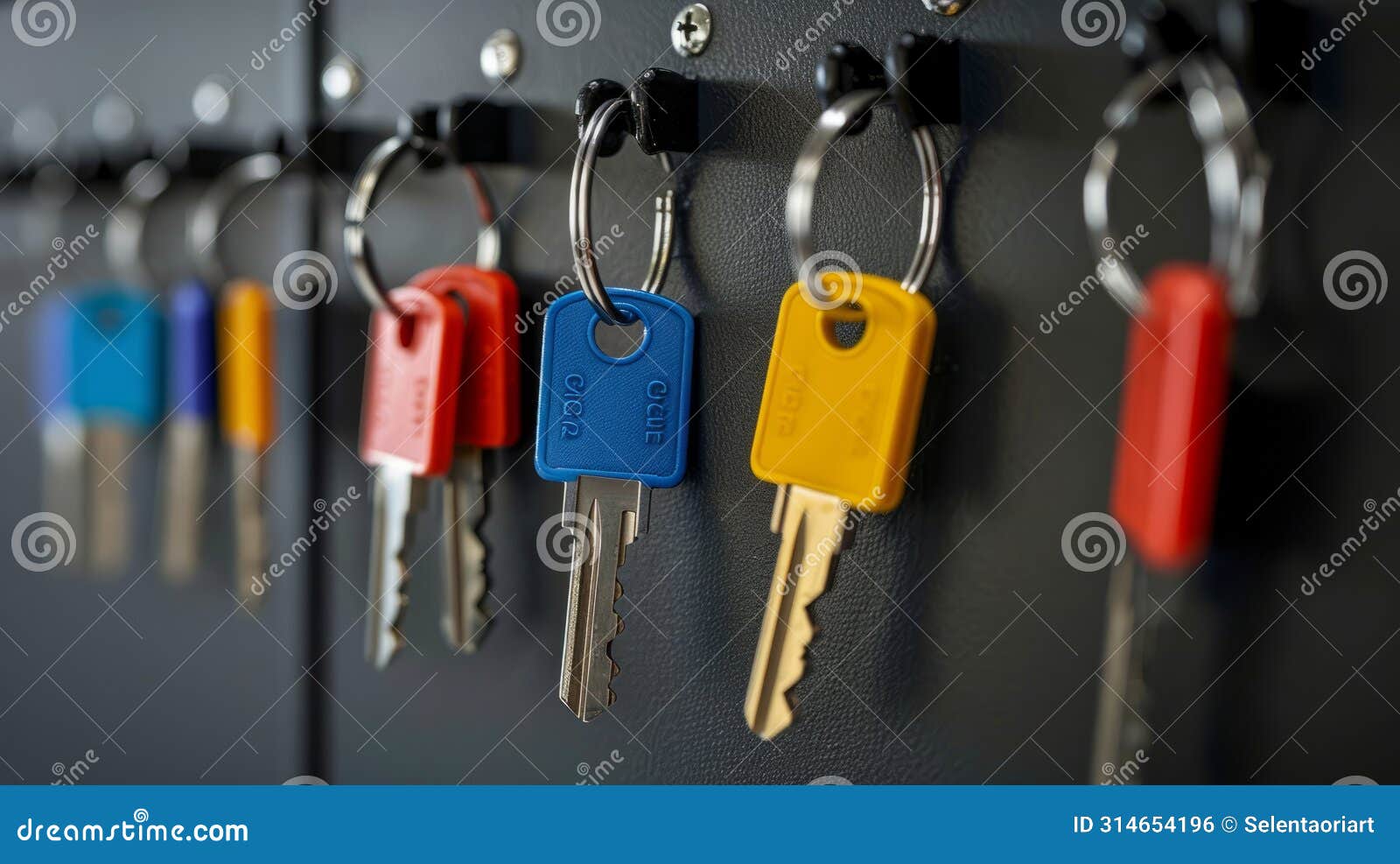 Magnetic Key Tags for Convenient Attachment Stock Photo - Image of ...
