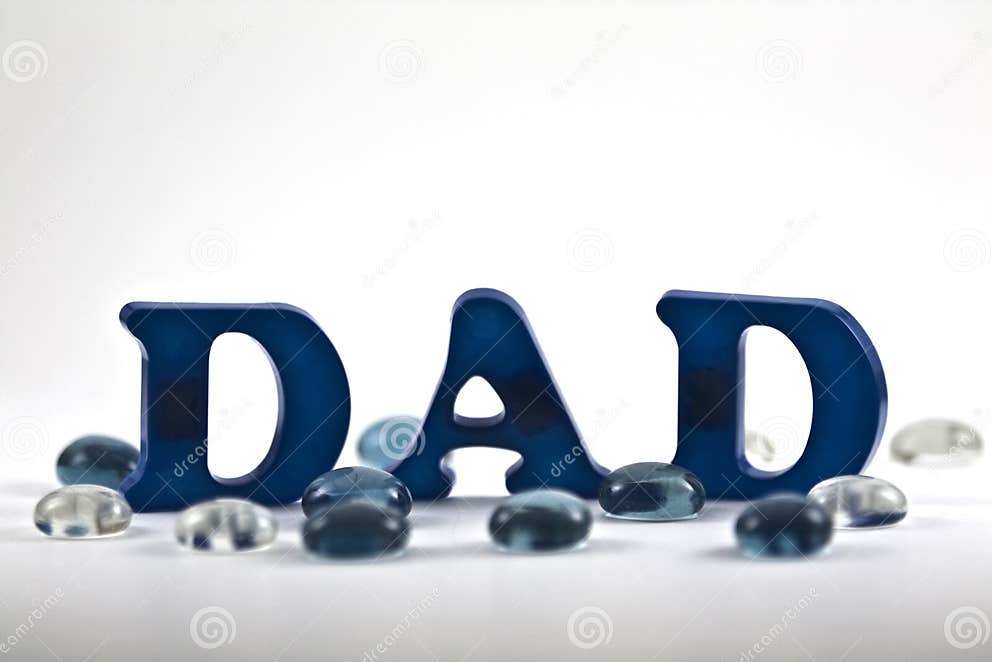 Magnetic Letters Spelling Dad Stock Image - Image of closeup ...